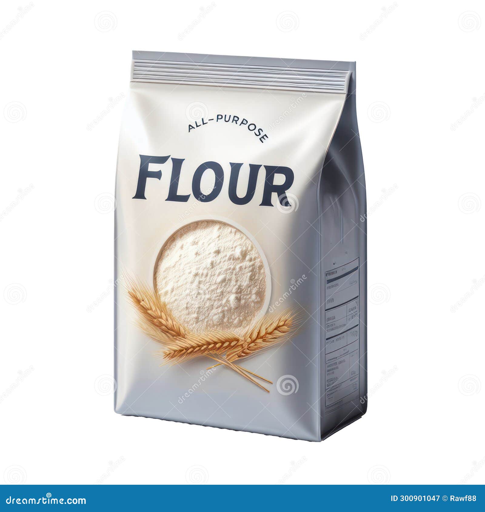 Flour Package Box Isolated On White Transparent Background Stock Photo ...