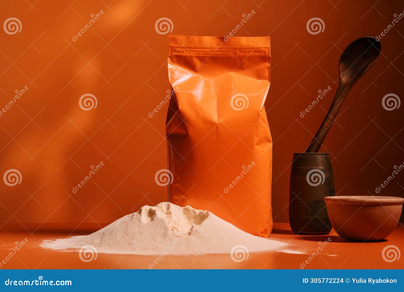 Flour Package Box Isolated On White Transparent Background Stock Photo ...