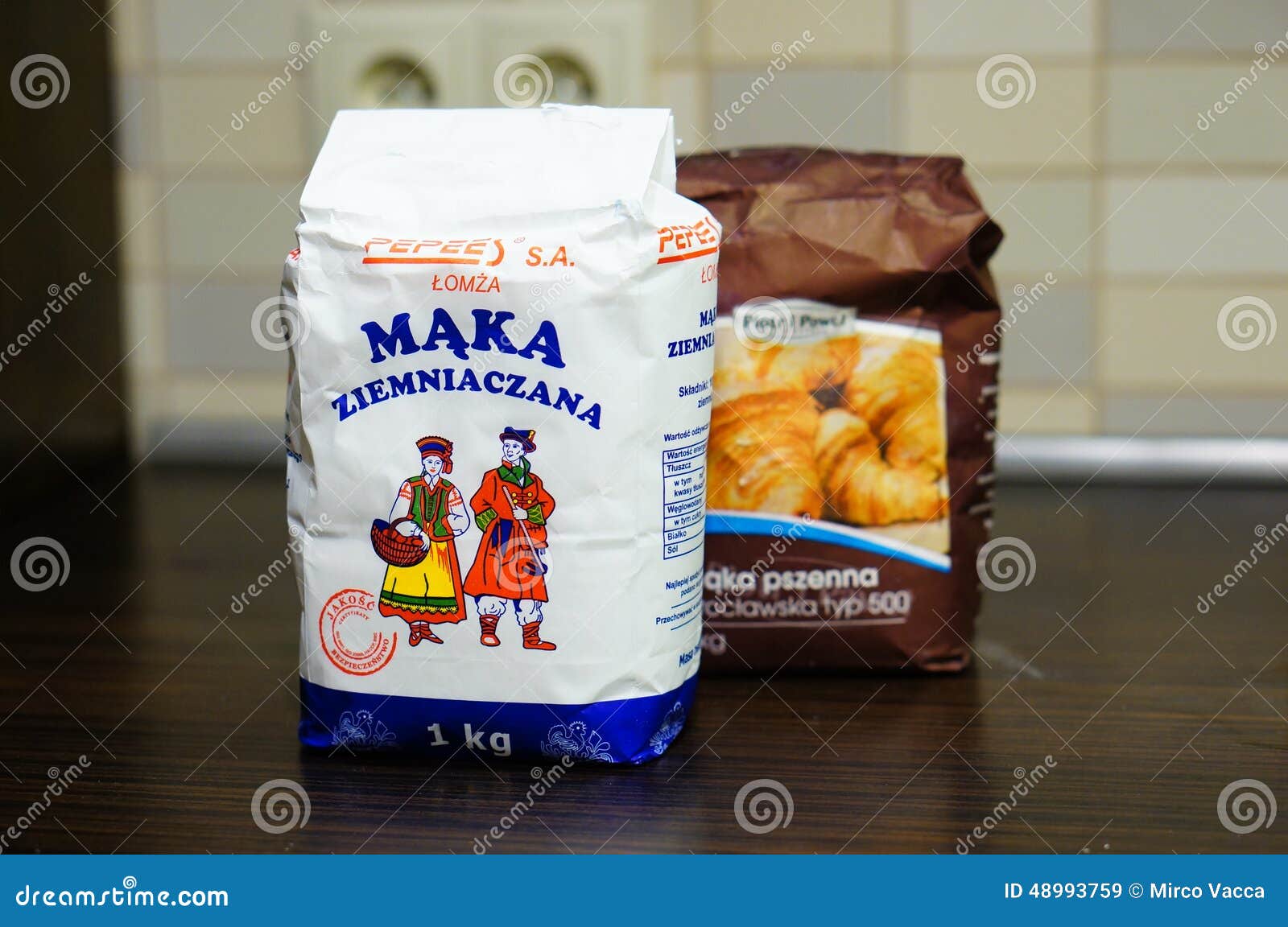 Flour packs editorial stock image. Image of sweetness - 48993759