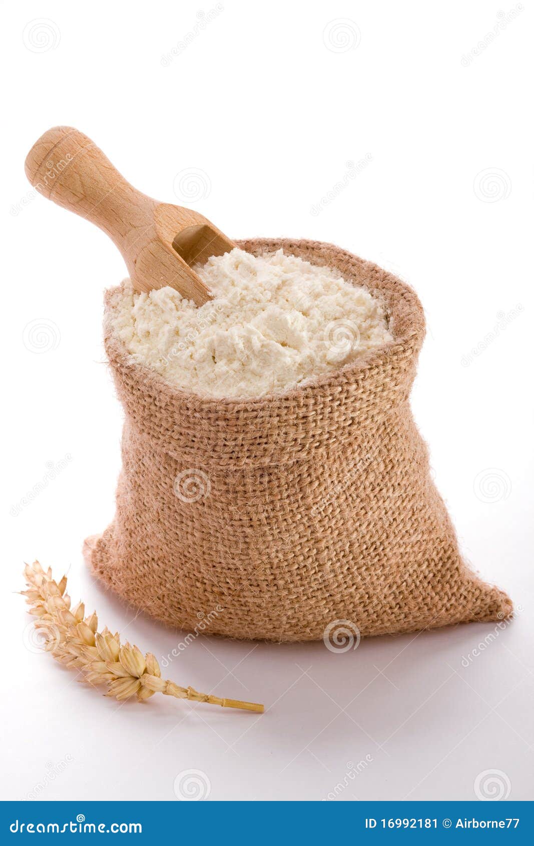 Flour in sack stock image. Image of utensil, scoop, cloth - 16992181