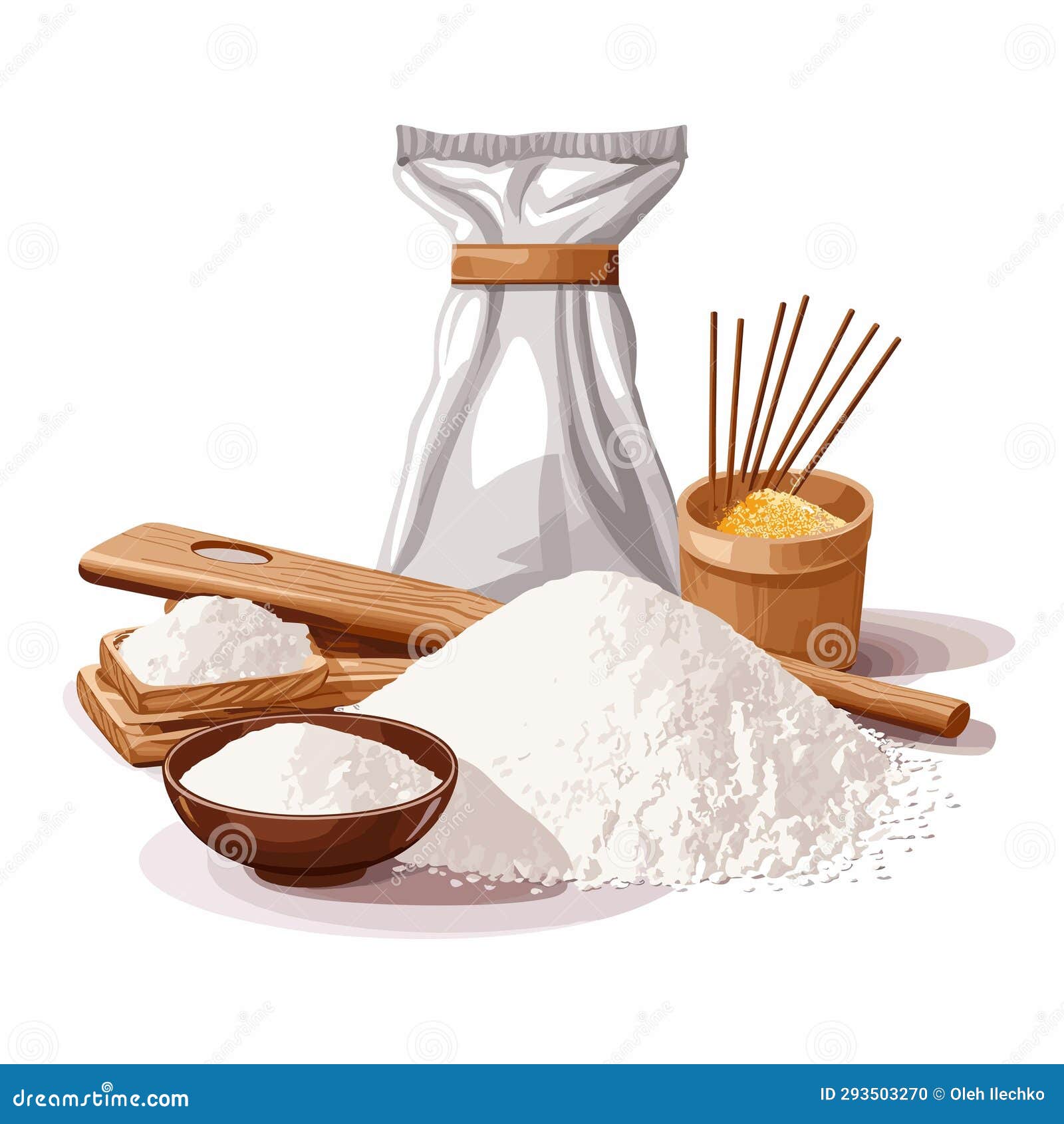Flour Sack Vector Flat Minimalistic Isolated Illustration Stock Vector ...