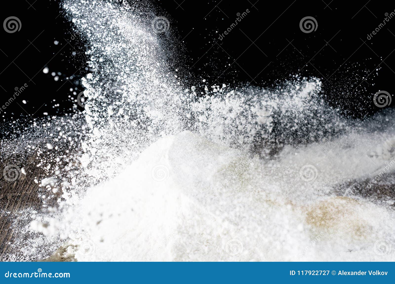 The flour is scattered stock image. Image of chaos, flour - 117922727