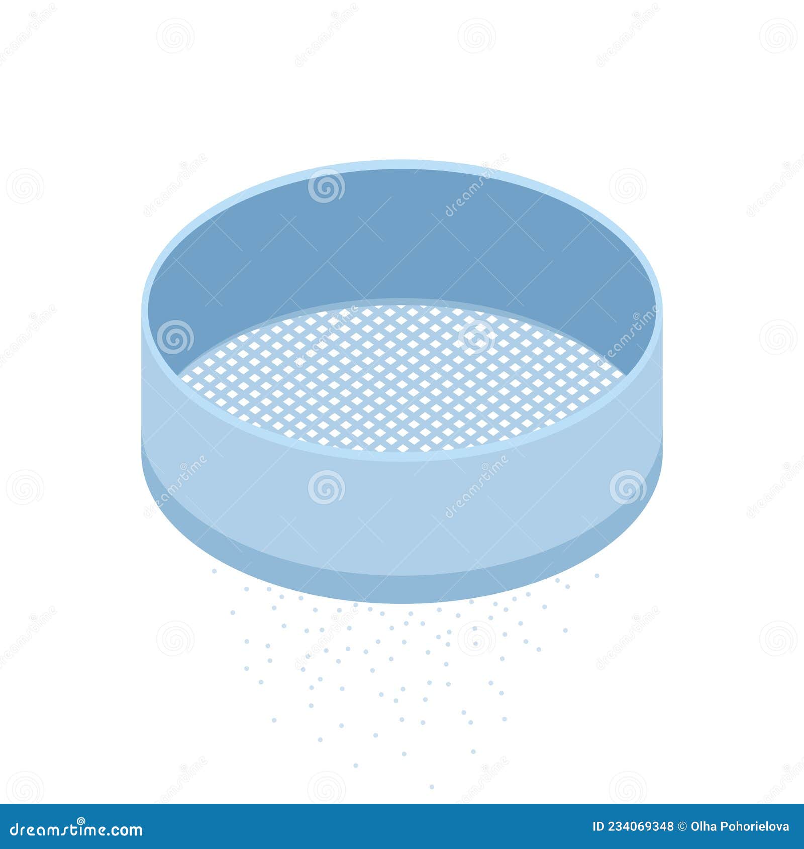 Flour Sieve Icon in Flat Style. Vector Illustration Isolated Stock ...