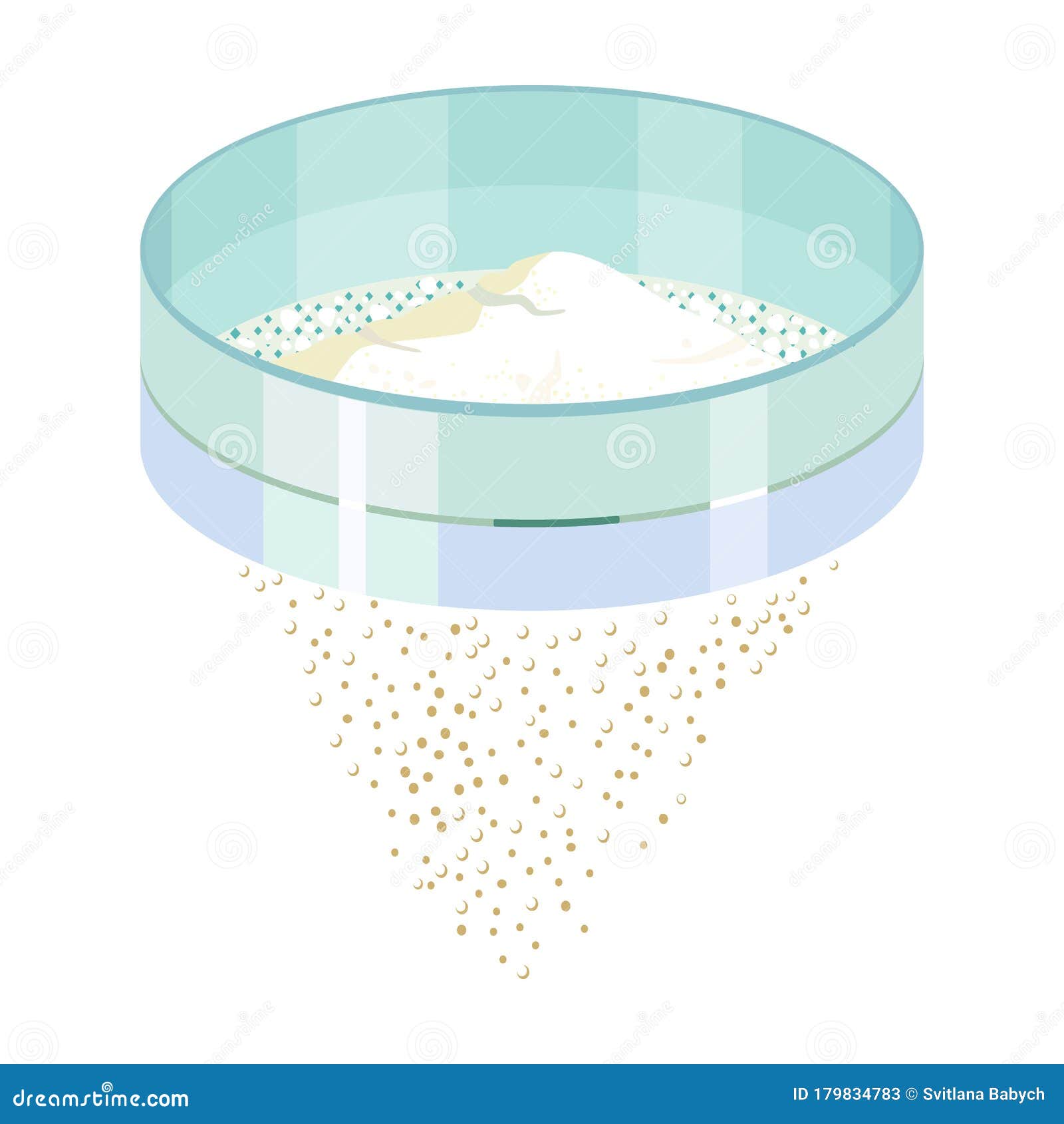 Flour Of Sieve Vector Icon.Cartoon Vector Icon Isolated On White ...