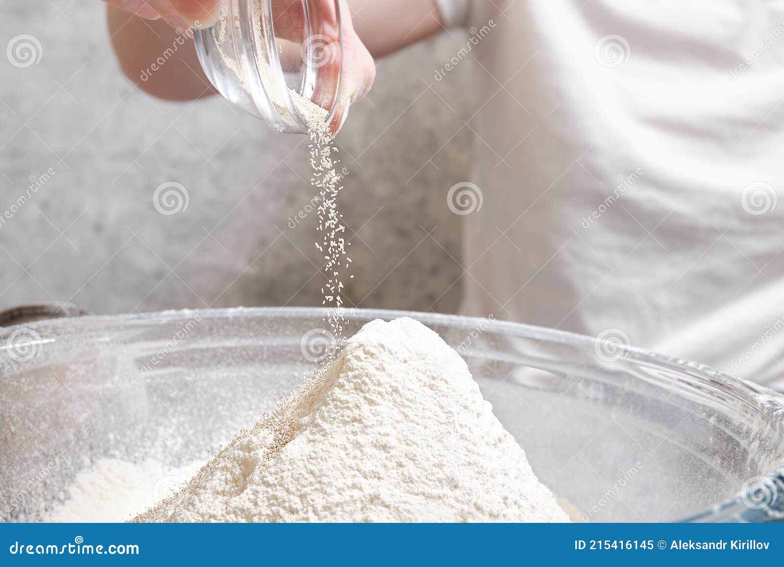 Flour is Sieved with a Metal Sieve Stock Image - Image of fresh ...