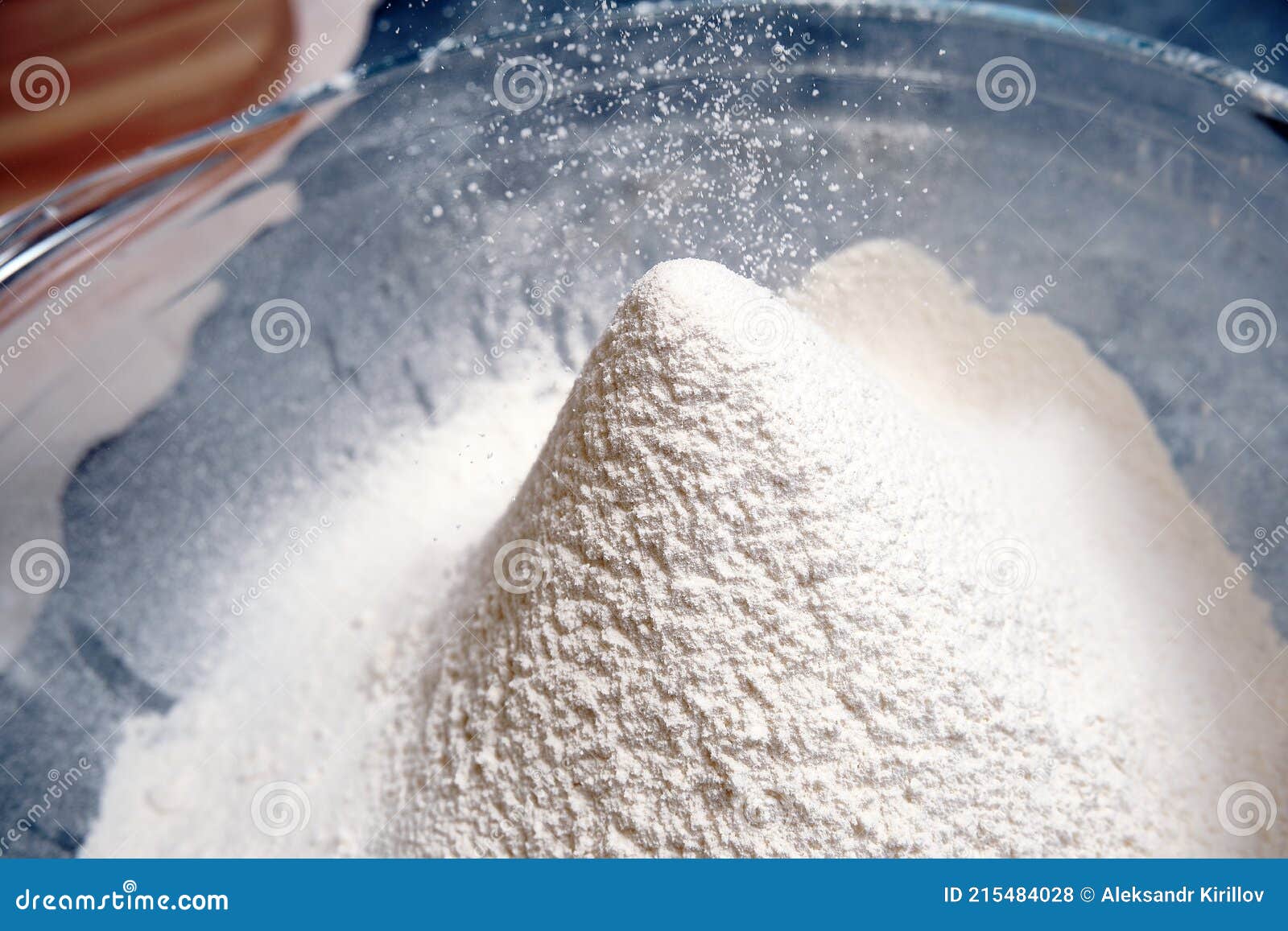 Flour is Sieved with a Metal Sieve Stock Photo - Image of food, cook ...