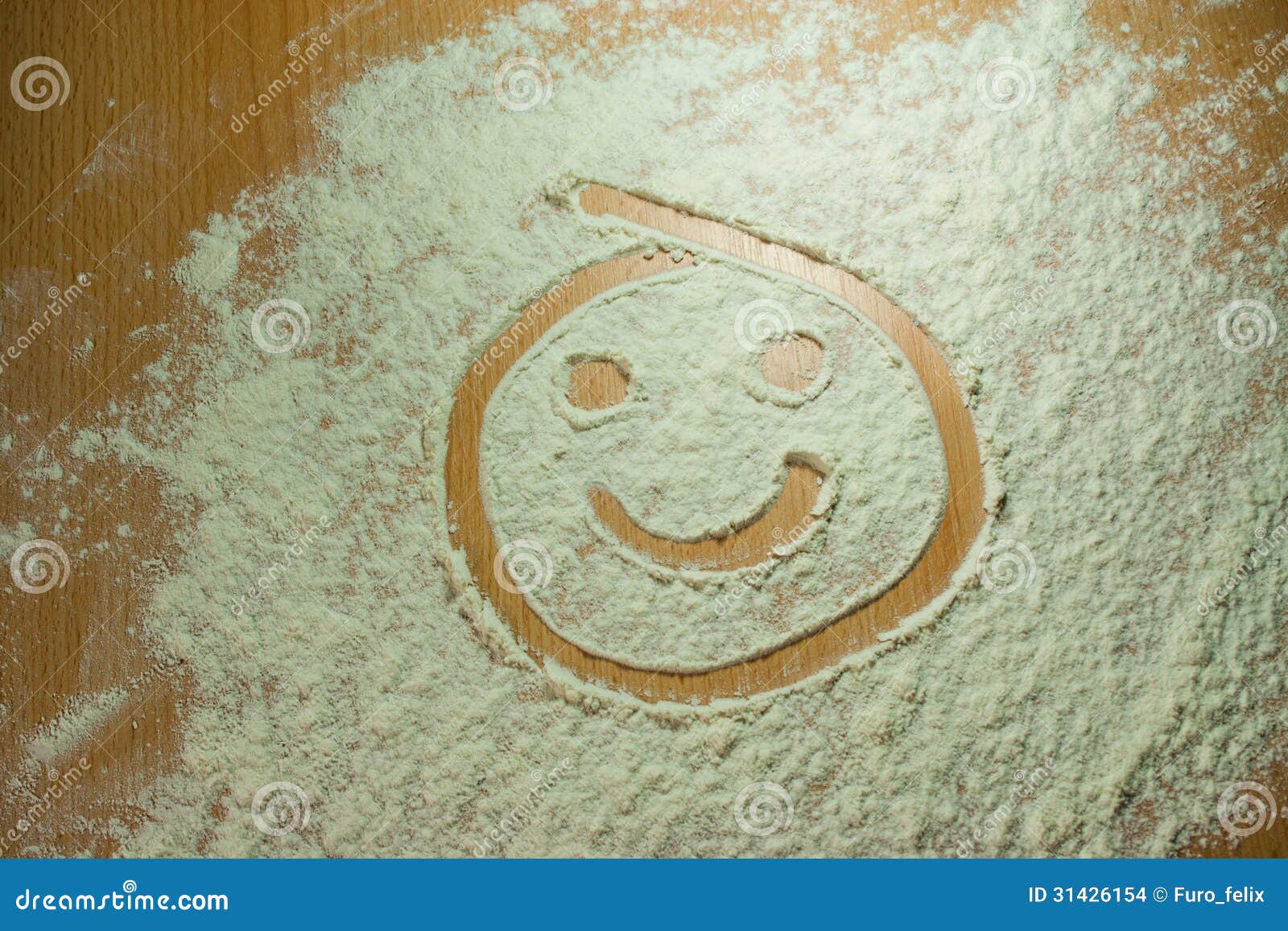 Flour smiley stock photo. Image of wood, lunch, dinner - 31426154