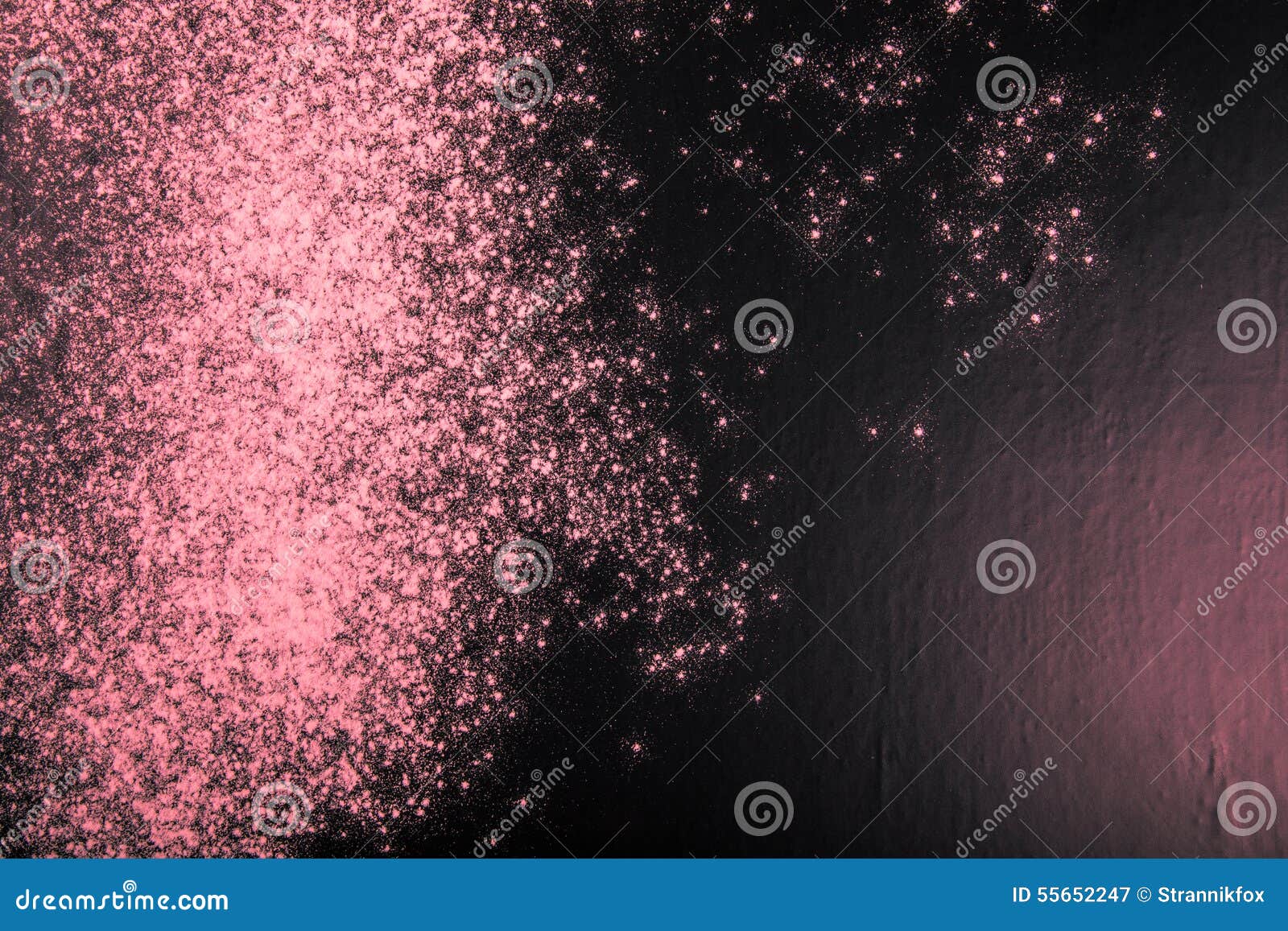 Flour Spilling Black Background Toned Pink Culinary Galaxy Stock Photos ...