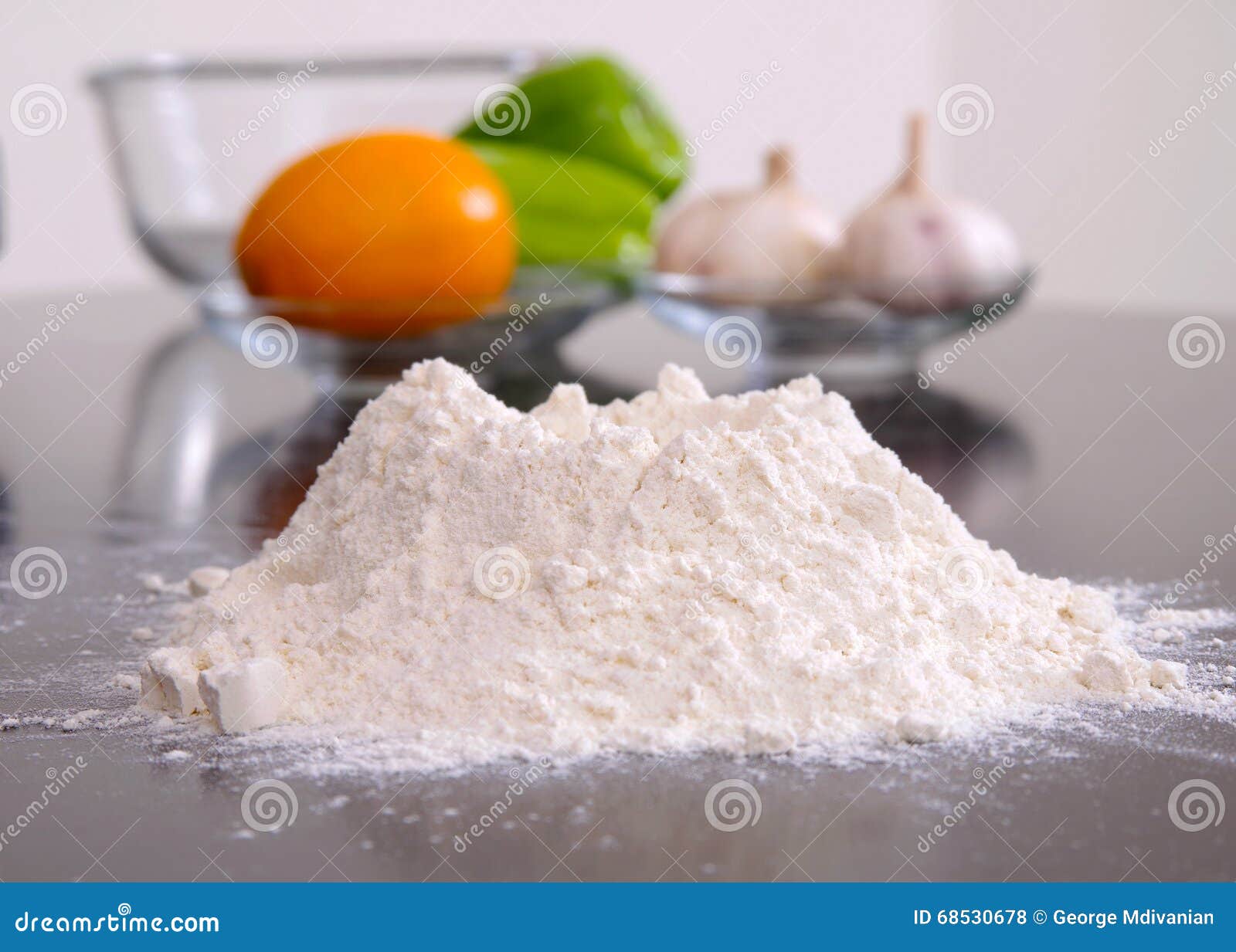 Flour on a Table is Ready To Use for Cooking Stock Photo - Image of ...
