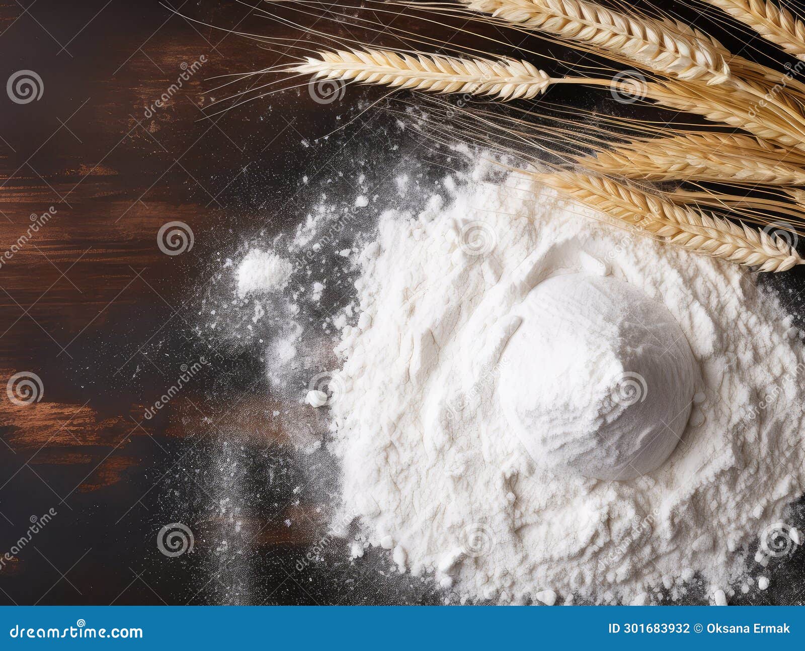 Flour Texture Background, Wheat Flour Pattern with Copy Space, Bakery ...