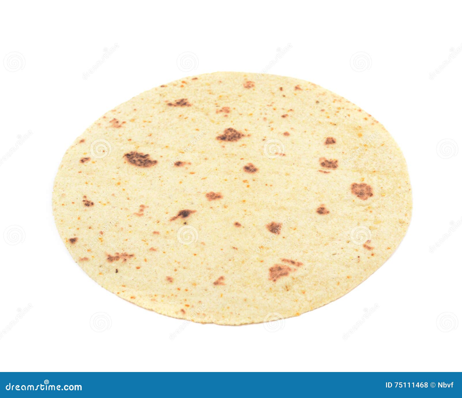 Flour Tortilla Flatbread Isolated Stock Photo - Image of fast ...