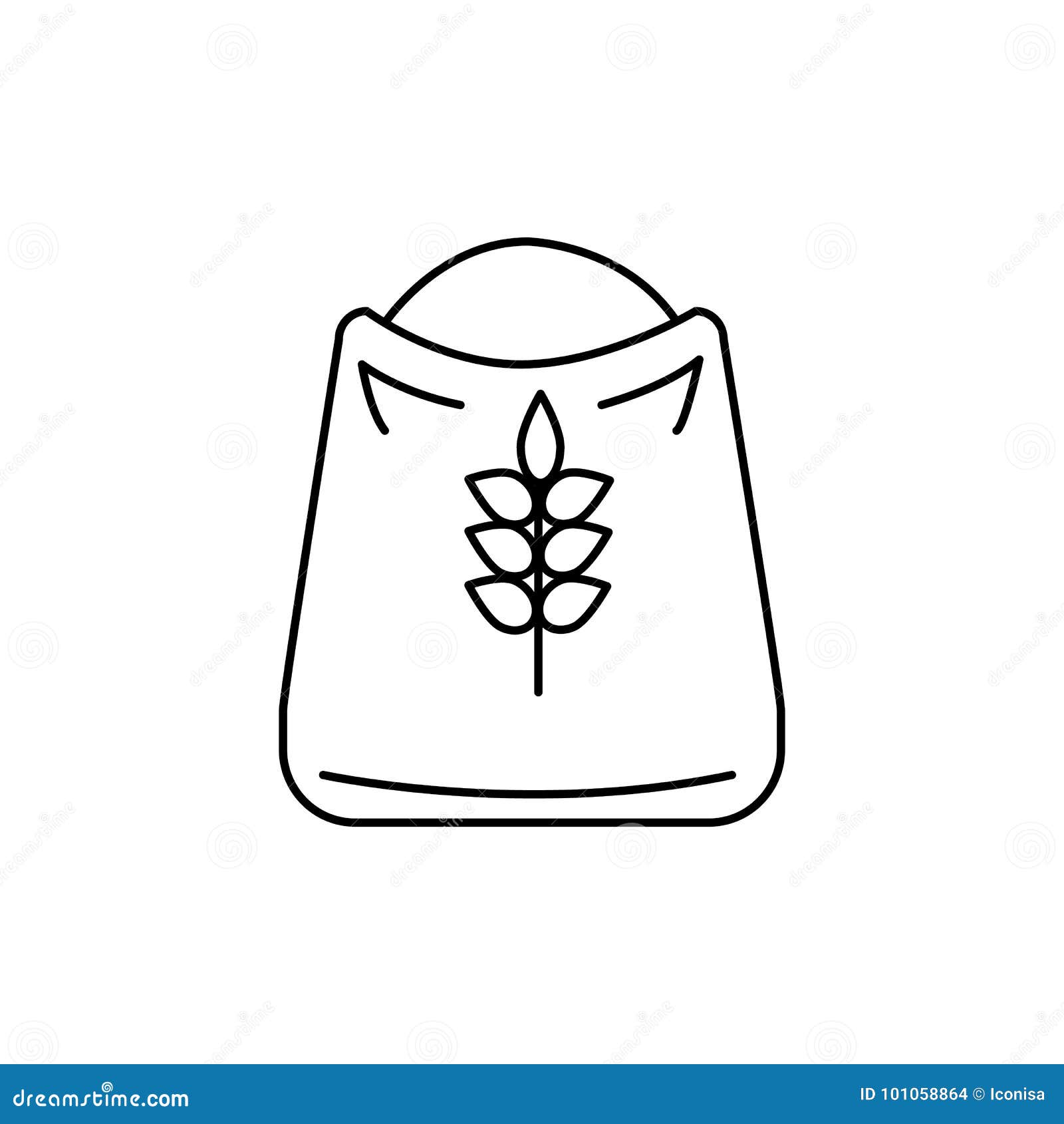 Flour Vector Line Icon, Sign, Illustration on Background, Editable ... Flour Vector Line Icon, Sign, Illustration on Background, Editable ...