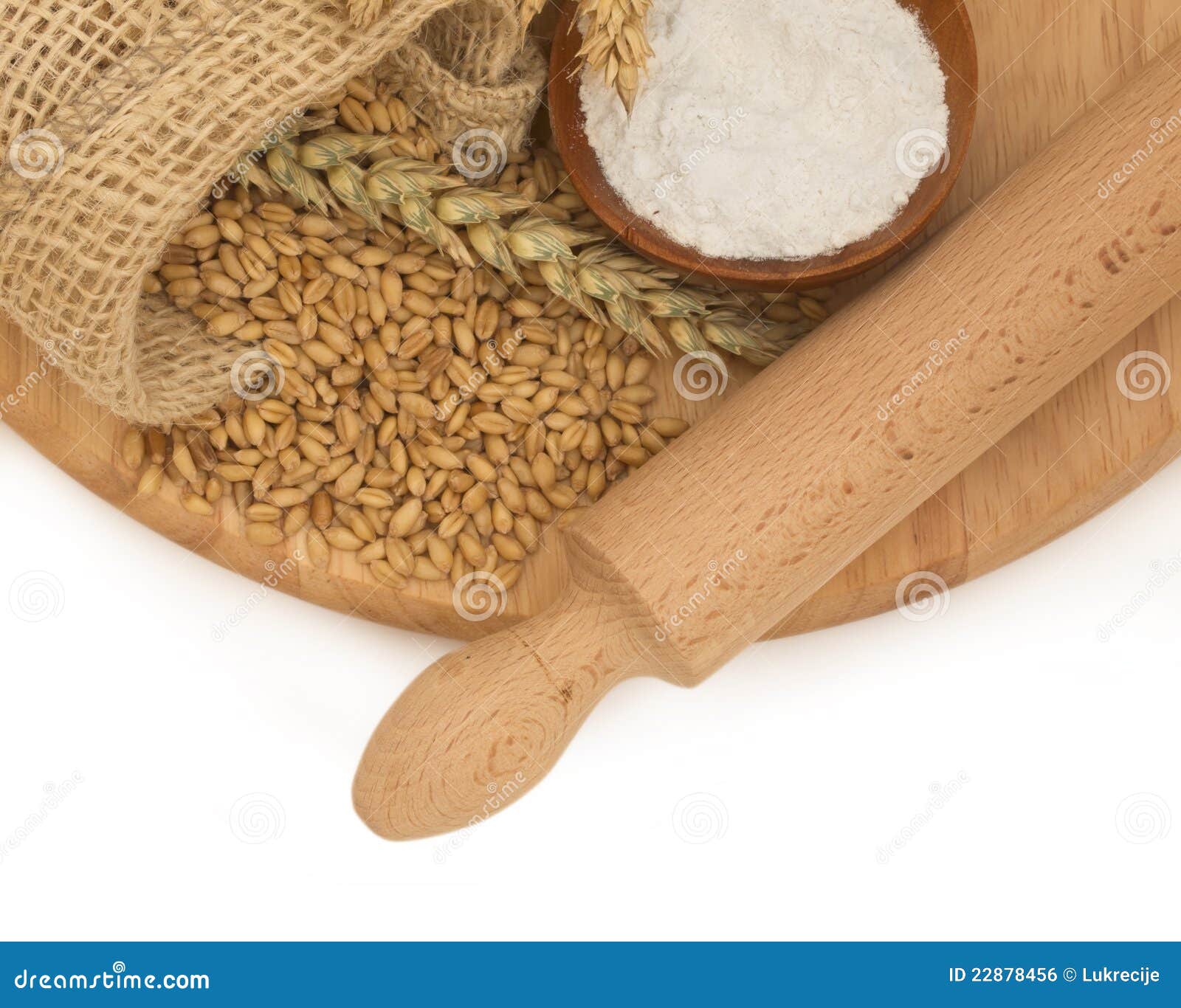Flour with wheat stock photo. Image of organic, crop - 22878456