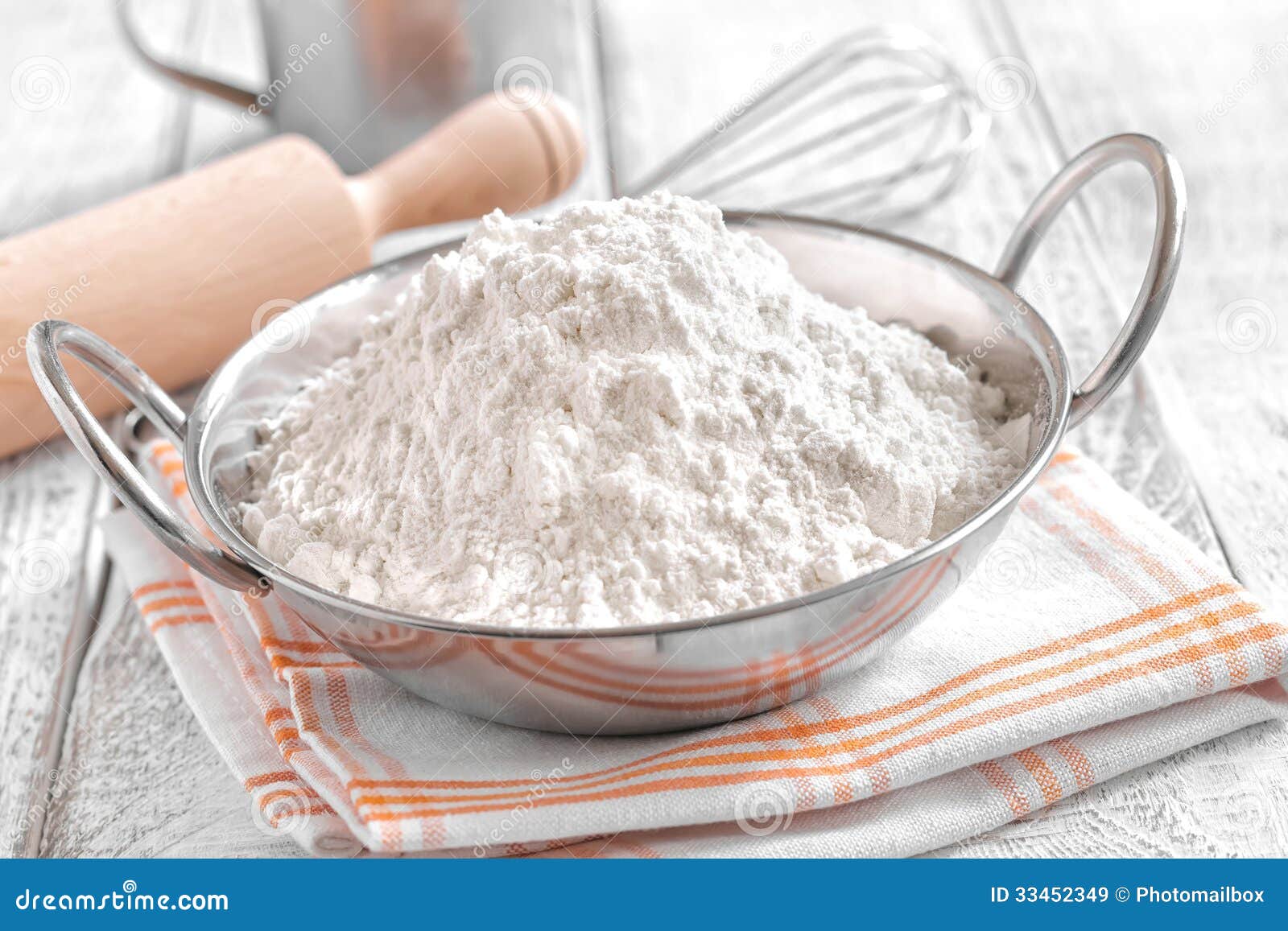 Flour stock image. Image of metal, baking, harvest, preparation - 33452349