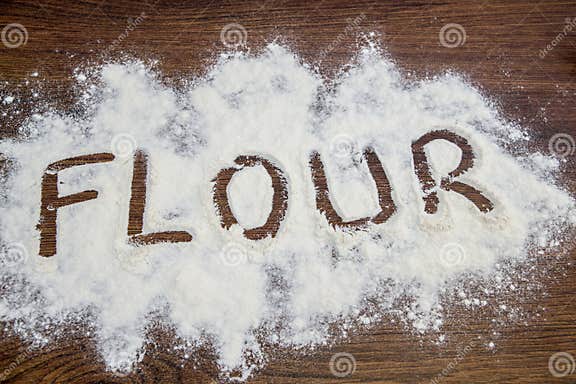 Flour stock image. Image of handwritten, leterpress, meal - 53995841