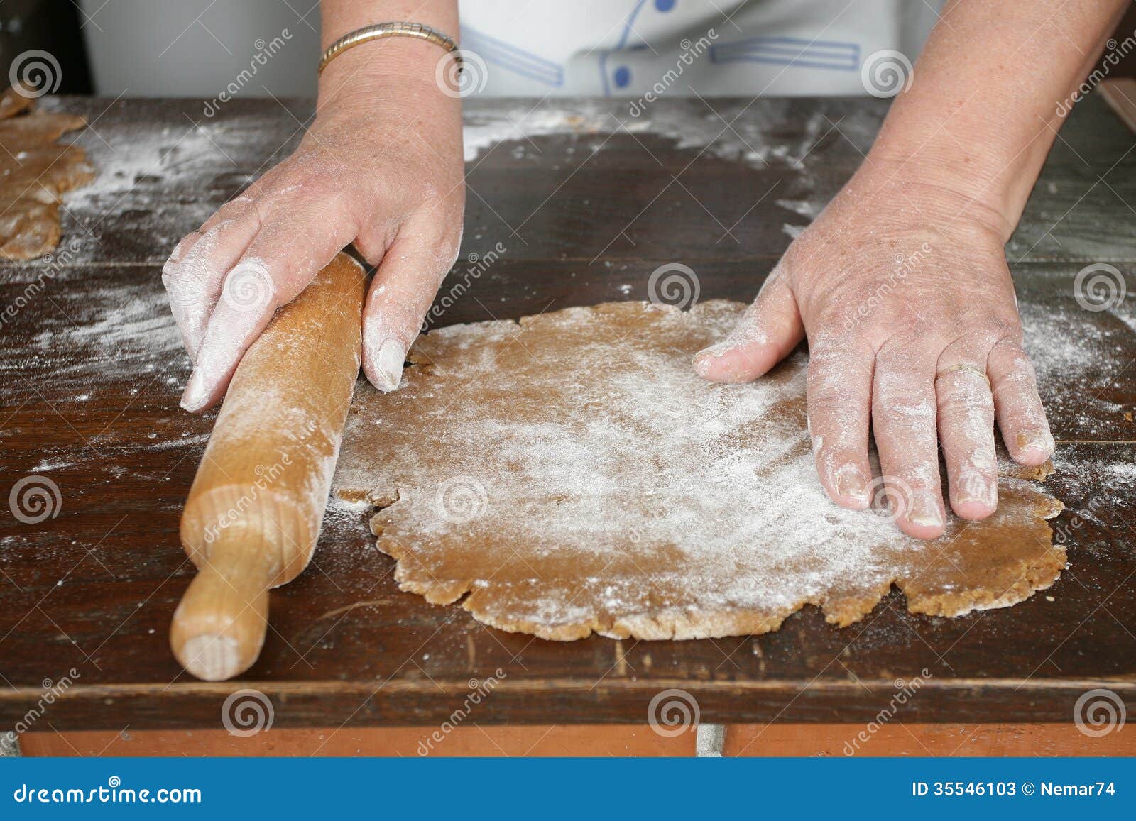 Floured Rolling Pin dough stock image. Image of pair - 35546103