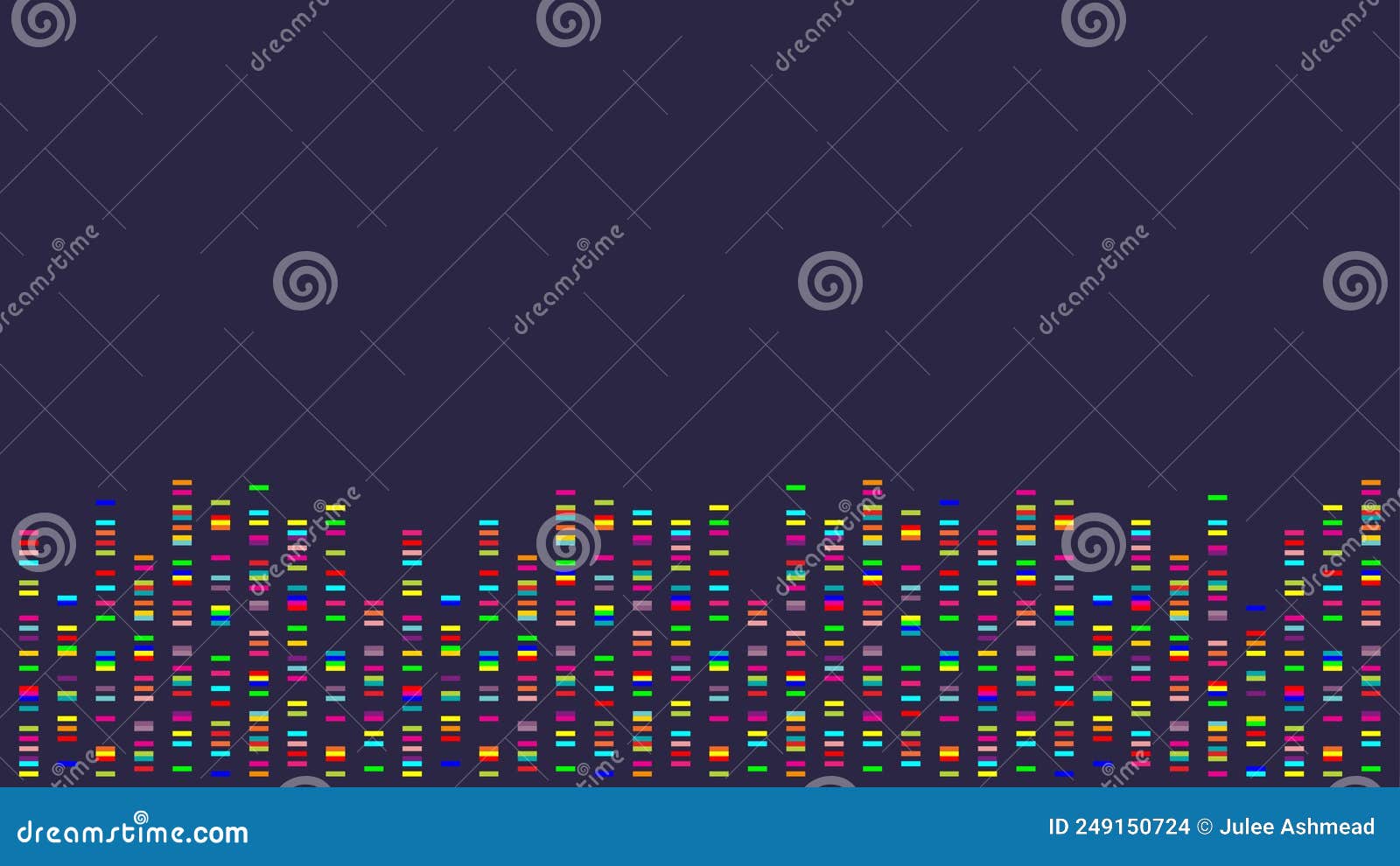 Fluorescent DNA Sequencing Data 2 Above PCR Bands In Bright Colors ...
