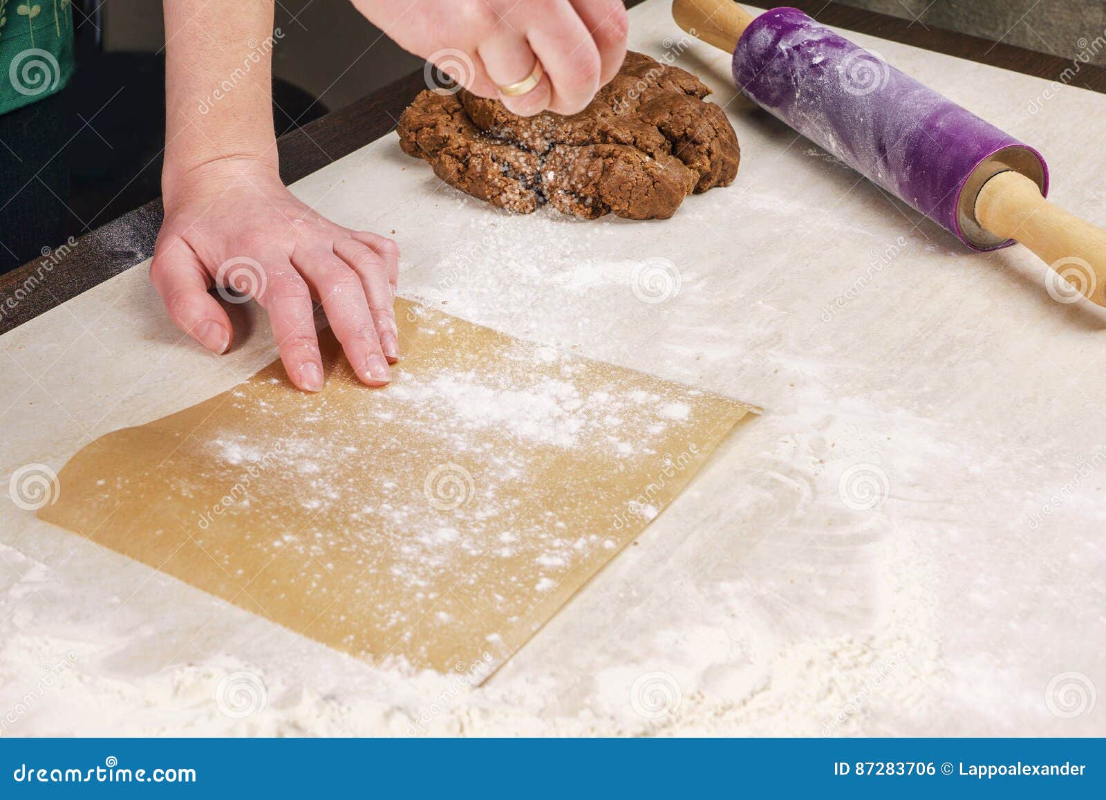 Flouring stock photo. Image of powder, hands, cuisine - 87283706