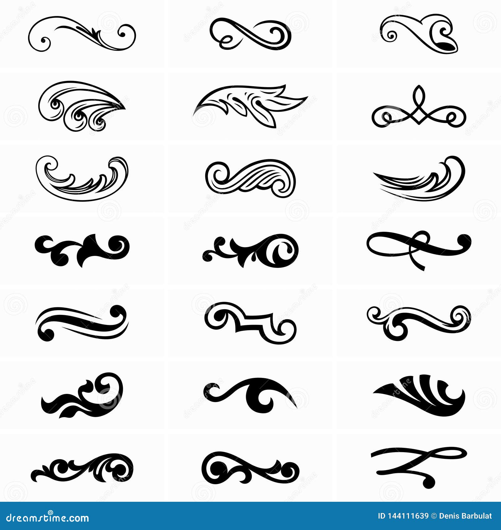 Flourish design elements stock vector. Illustration of collection ...