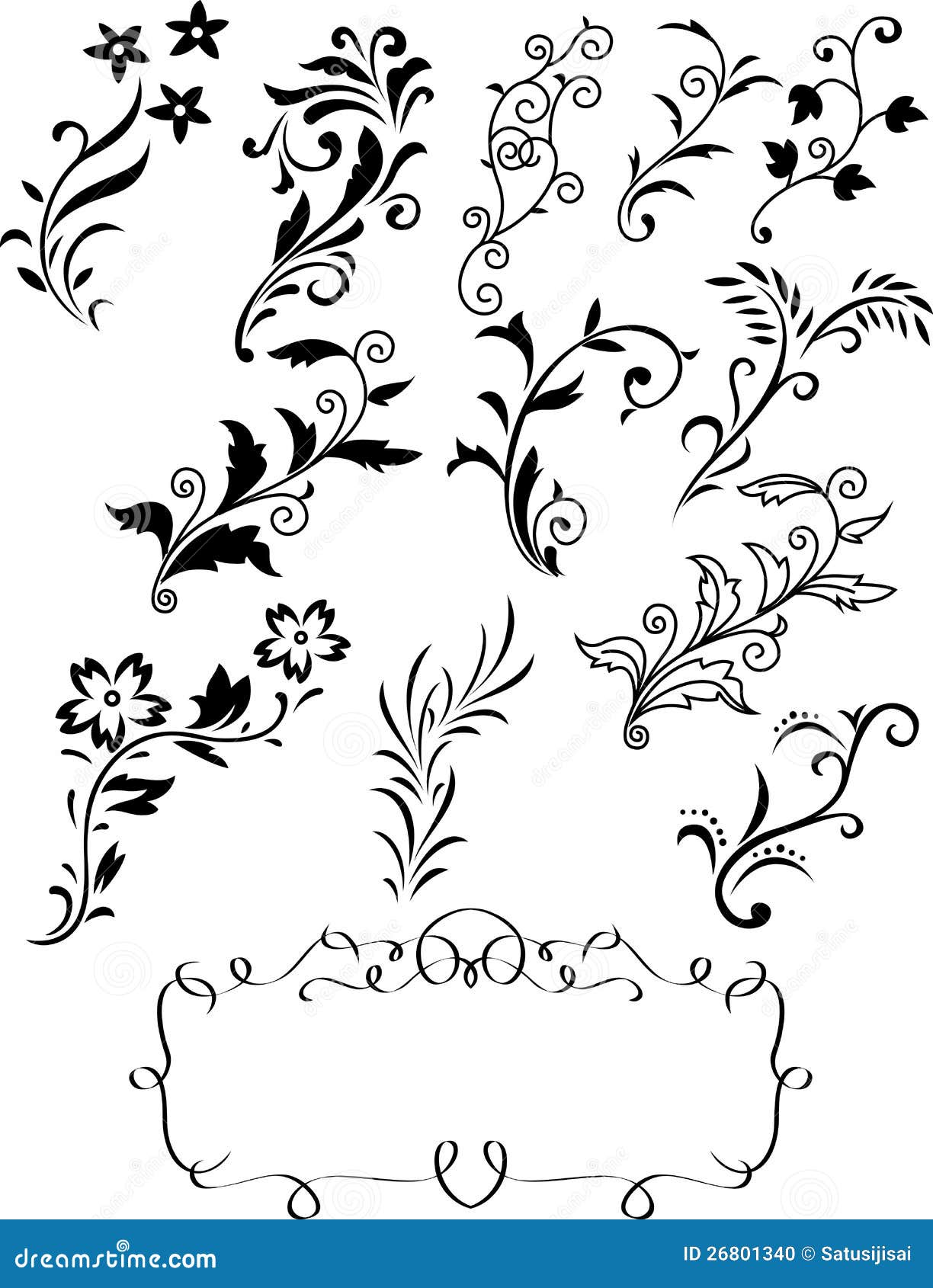 Flourish Design Elements Collection Stock Illustration - Illustration ...