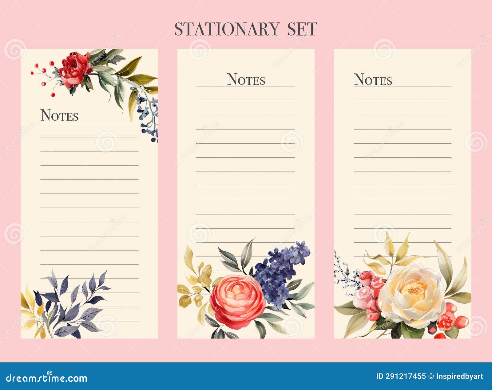 Flourish Memo Kitchen Note Pad Design , Wedding Theme, Colorful with ...