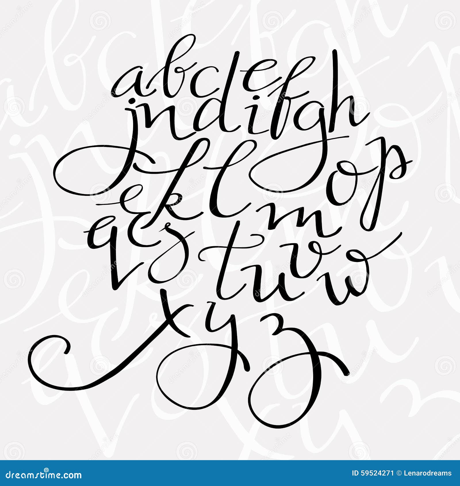 Flourish script alphabet stock illustration. Illustration of classic ...