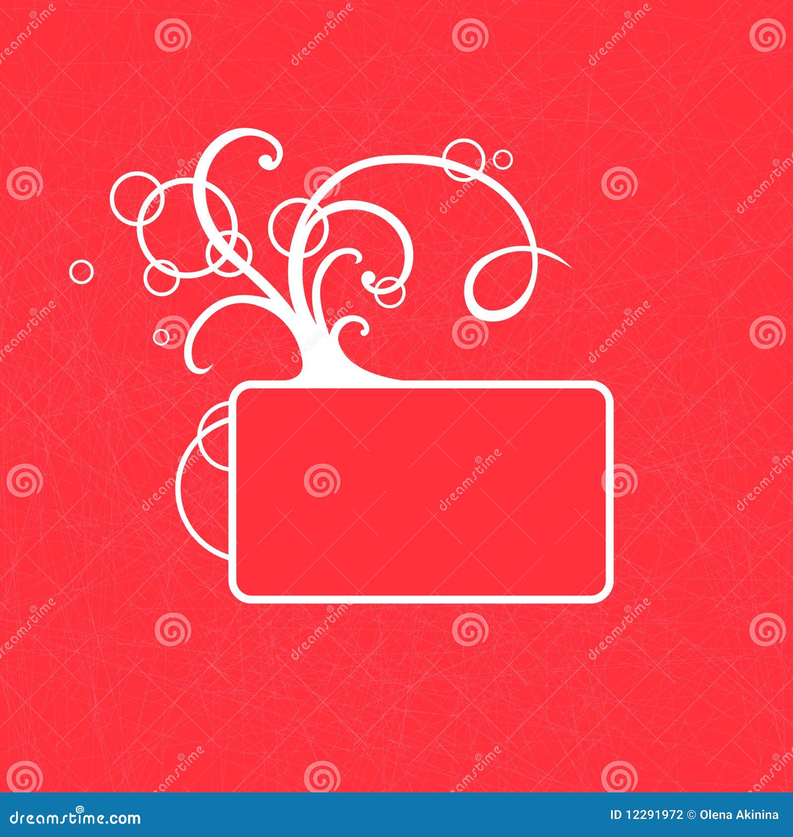 Flourish with tree stock vector. Illustration of daub - 12291972