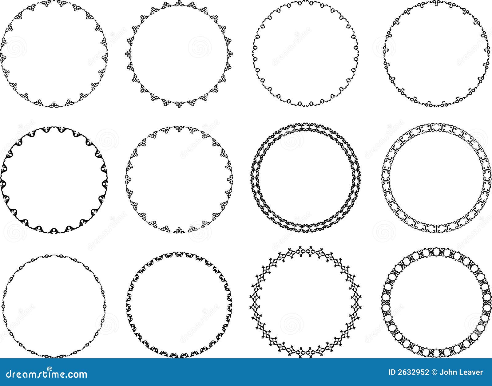Flourishes stock vector. Illustration of circle, frames - 2632952