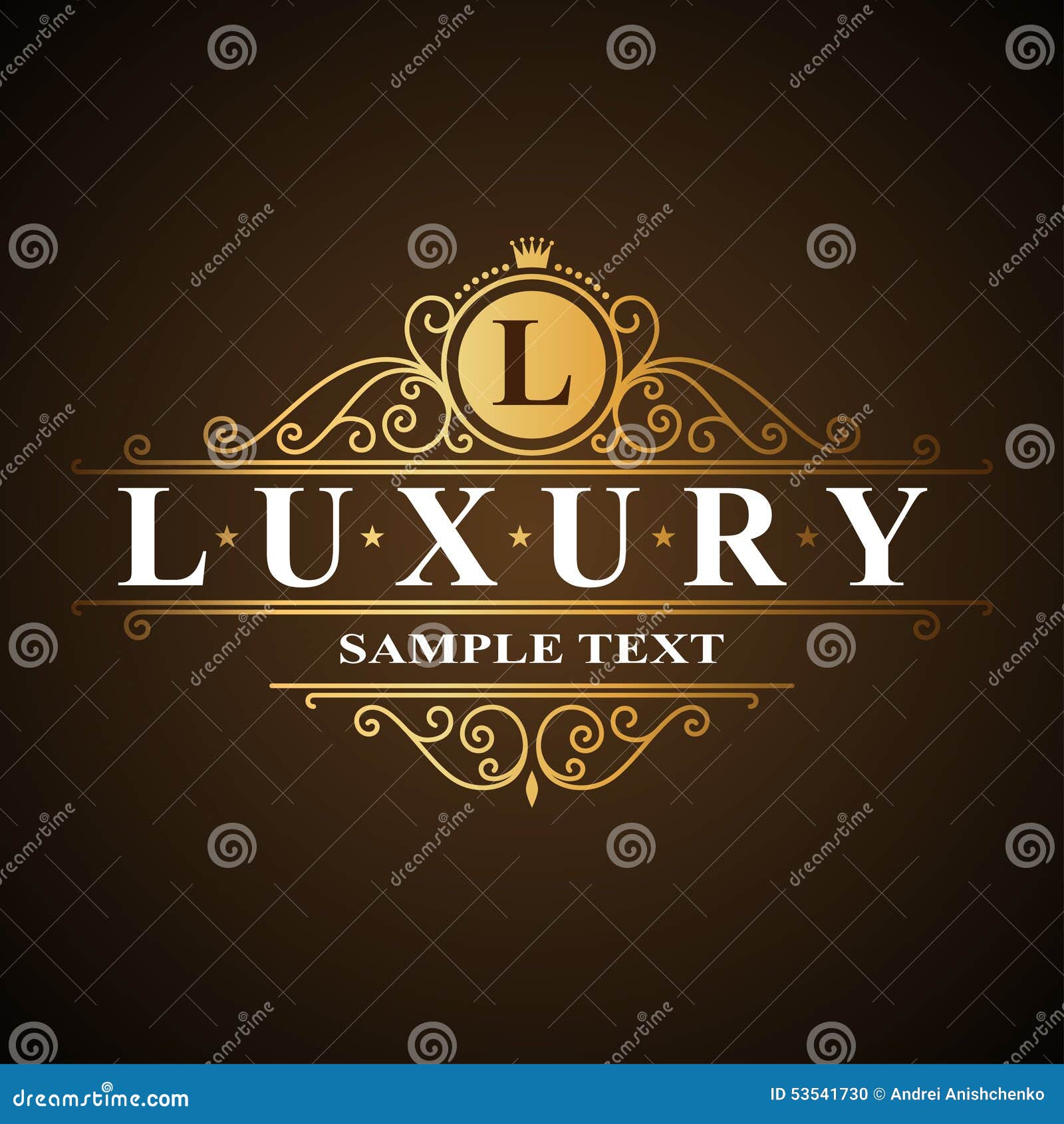 Flourishes Di Lusso Di Logo Illustrazione Vettoriale - Illustrazione di ...