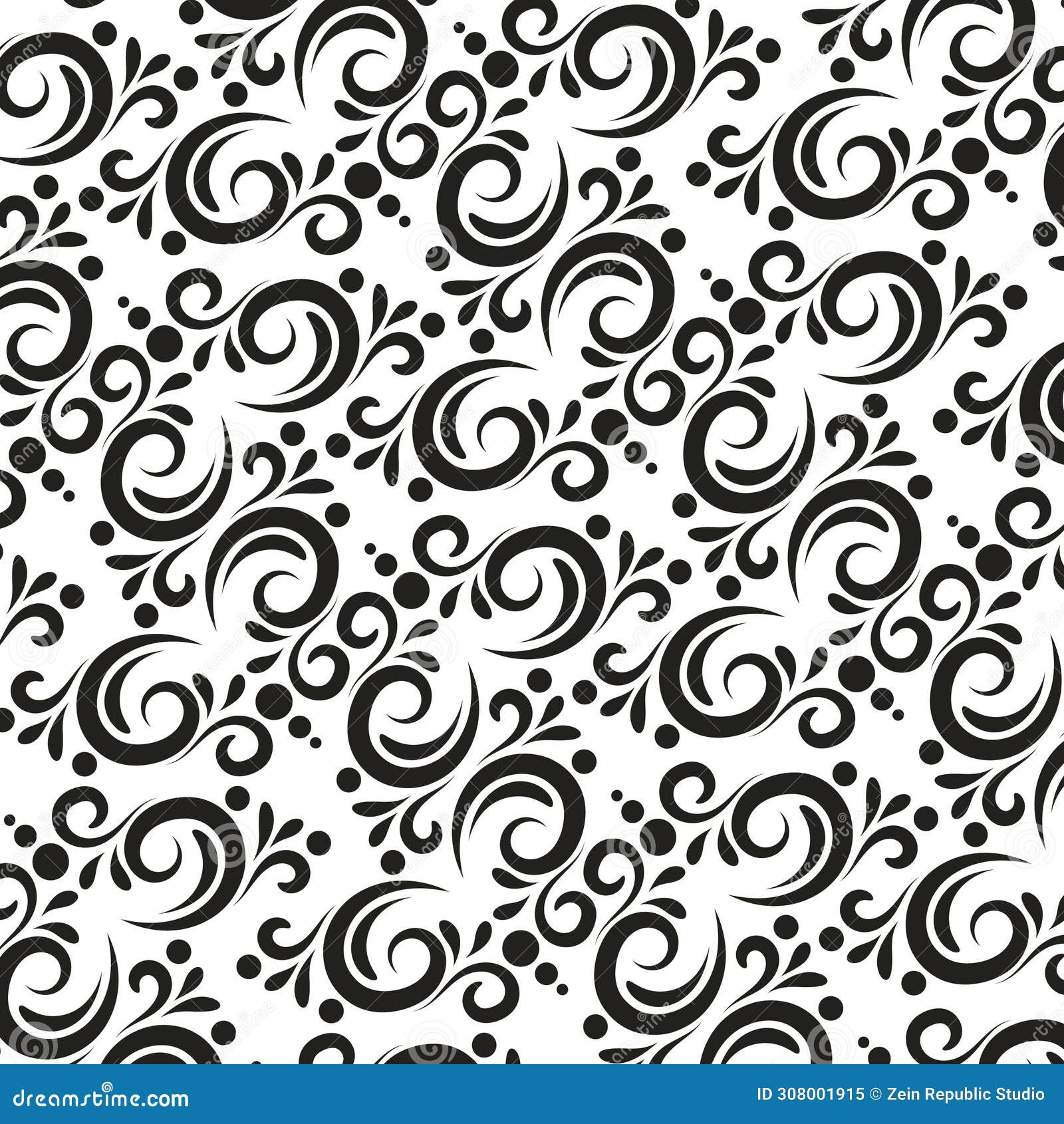Flourishes Flat Art Pattern Background Stock Vector - Illustration of ...