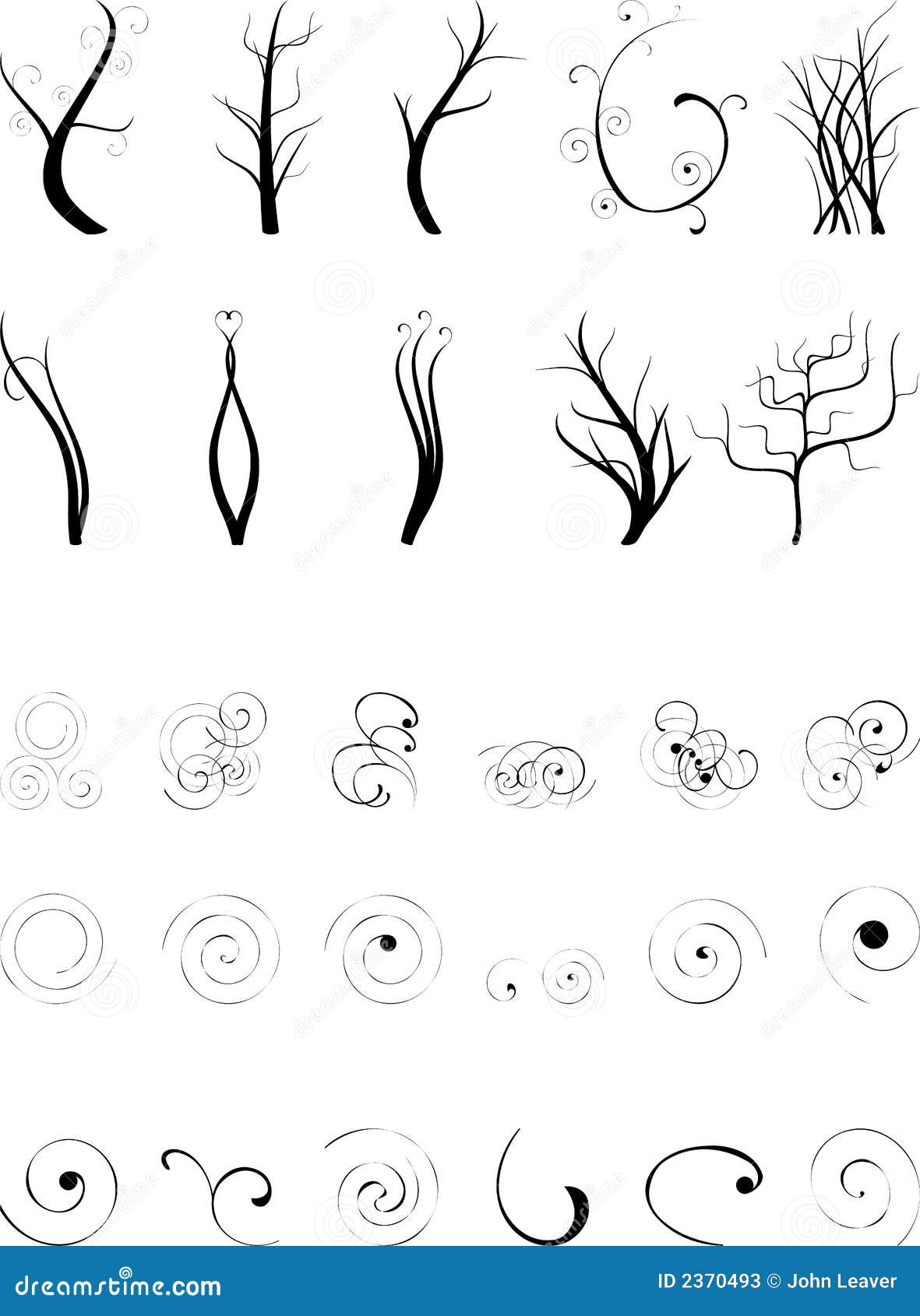 Flourishes and swirls stock vector. Illustration of swooshes - 2370493