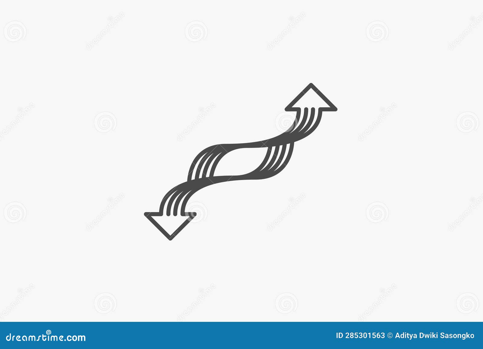 Flow Arrow Digital Technology Logo, Icon or Symbol Stock Vector ...