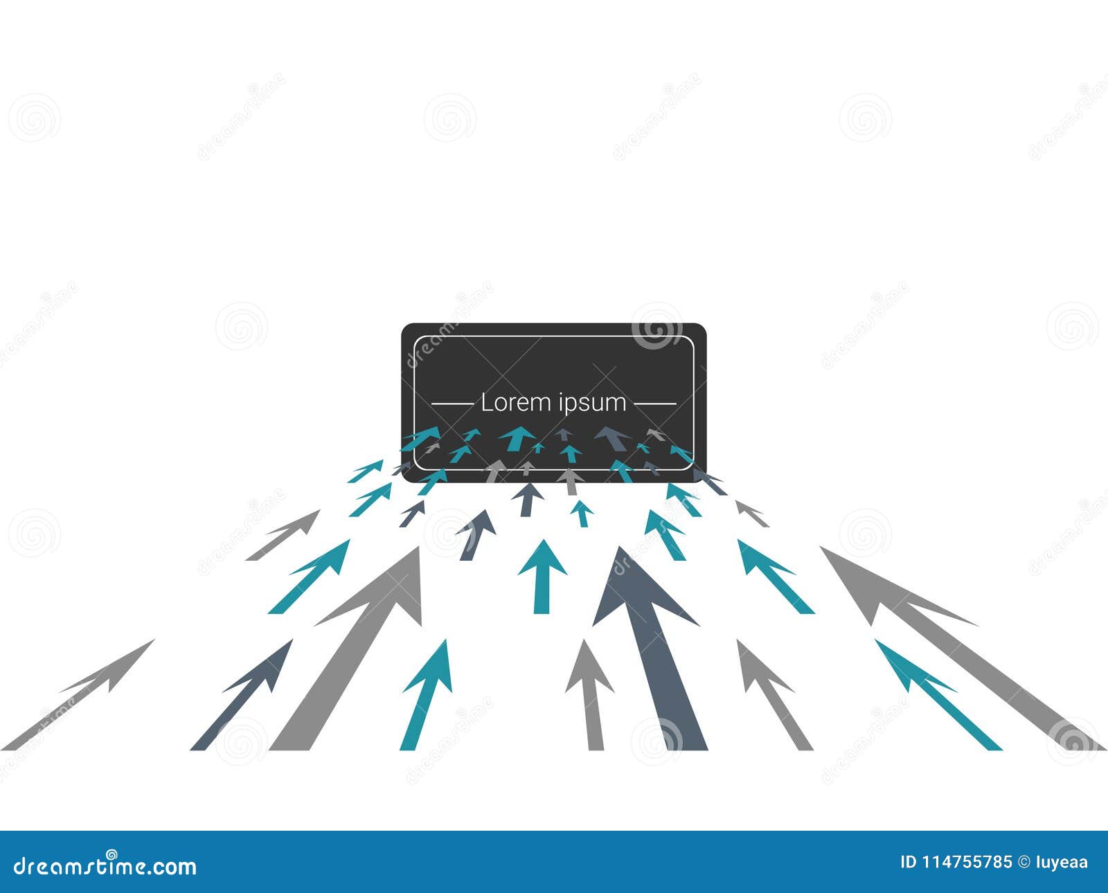 Flow of Arrows. Vector Illustration Stock Vector - Illustration of ...