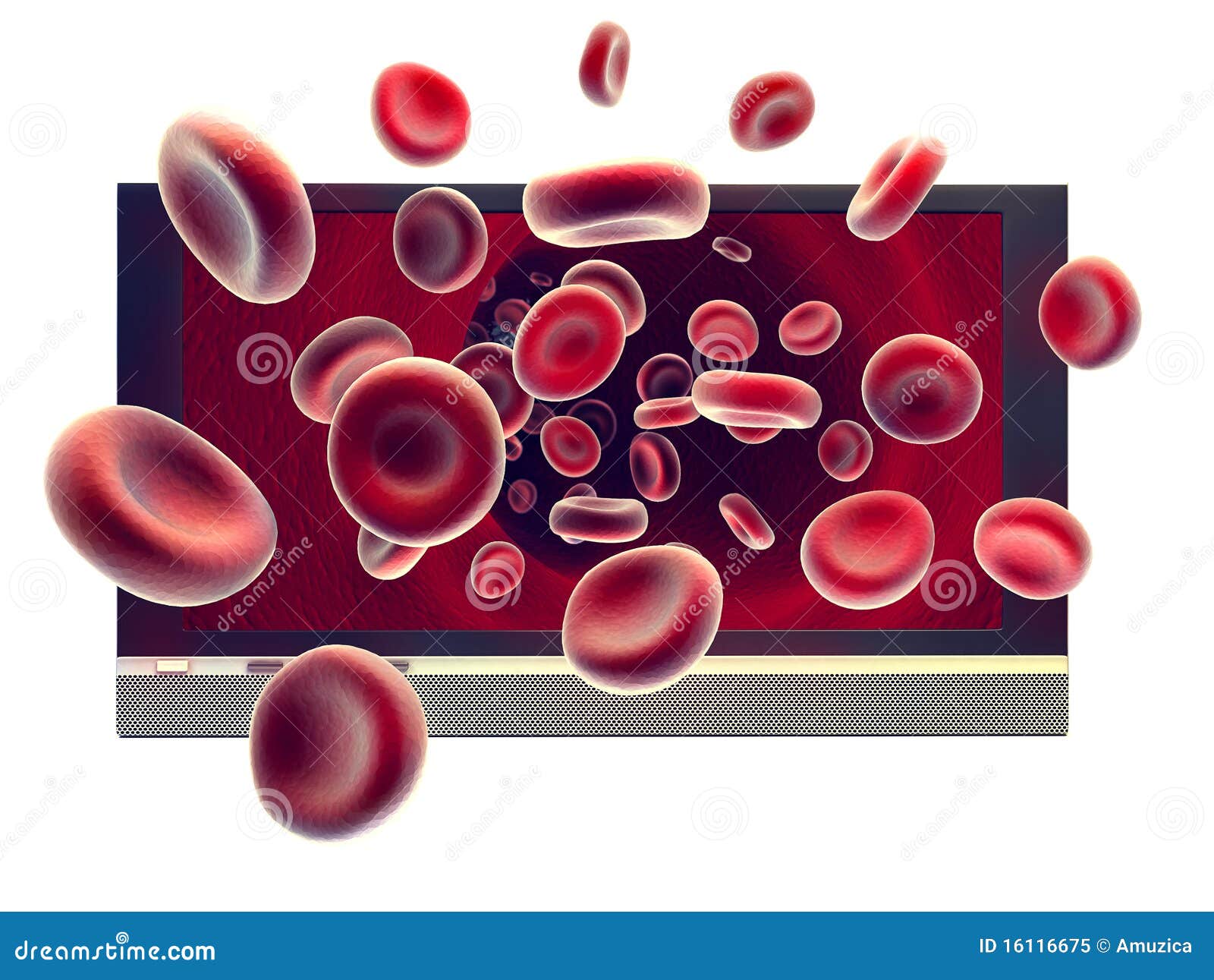 3d Flow Red Blood Cells Iron Platelets Erythrocyte. Realistic Medical ...