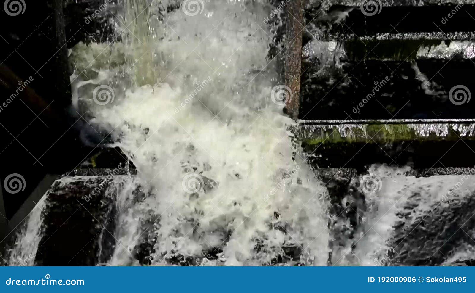 The Flow of Boiling Water through the Dam Floor. the Dam is in a Rural ...