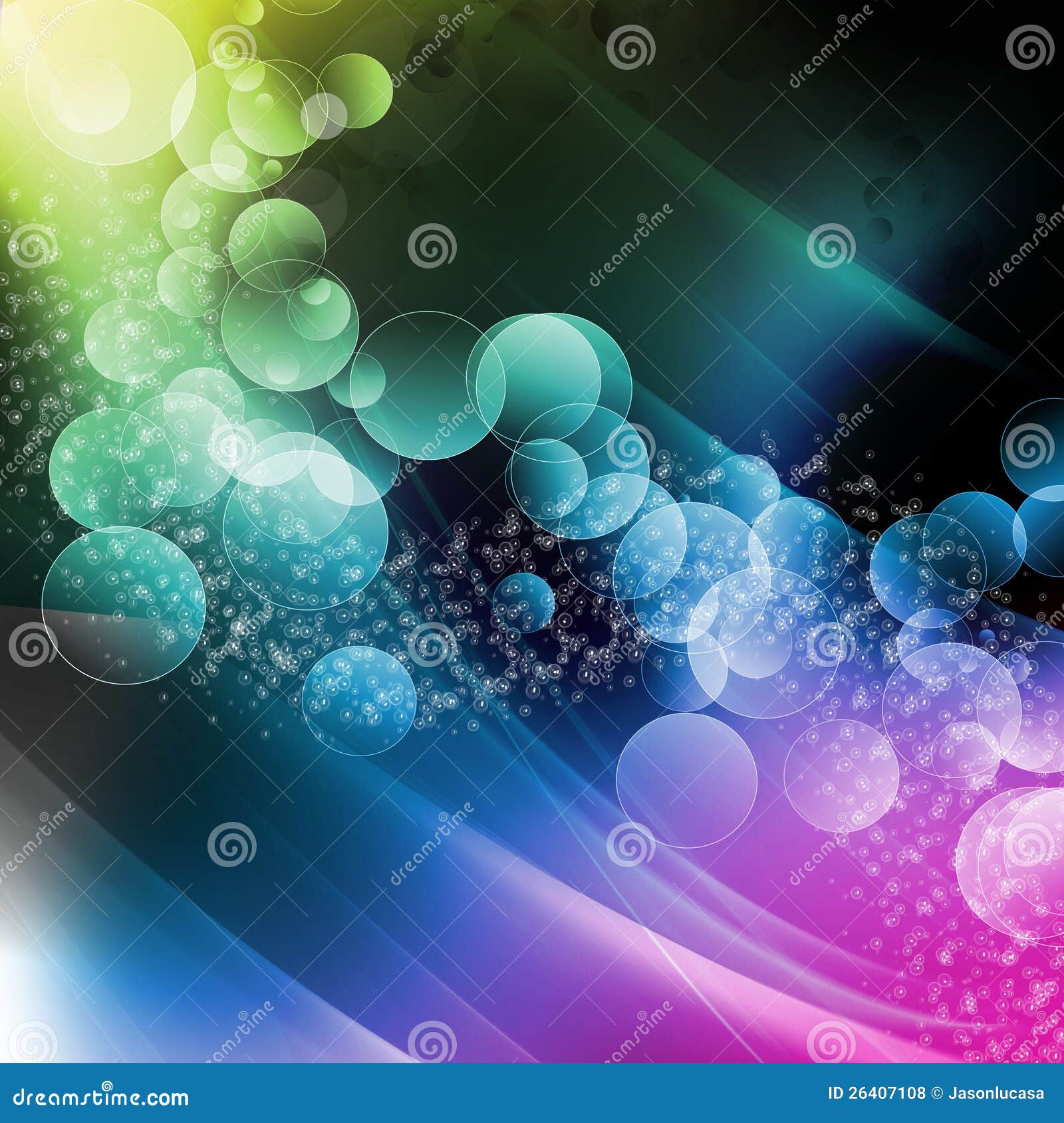 The flow of bubbles stock illustration. Illustration of colorful - 26407108