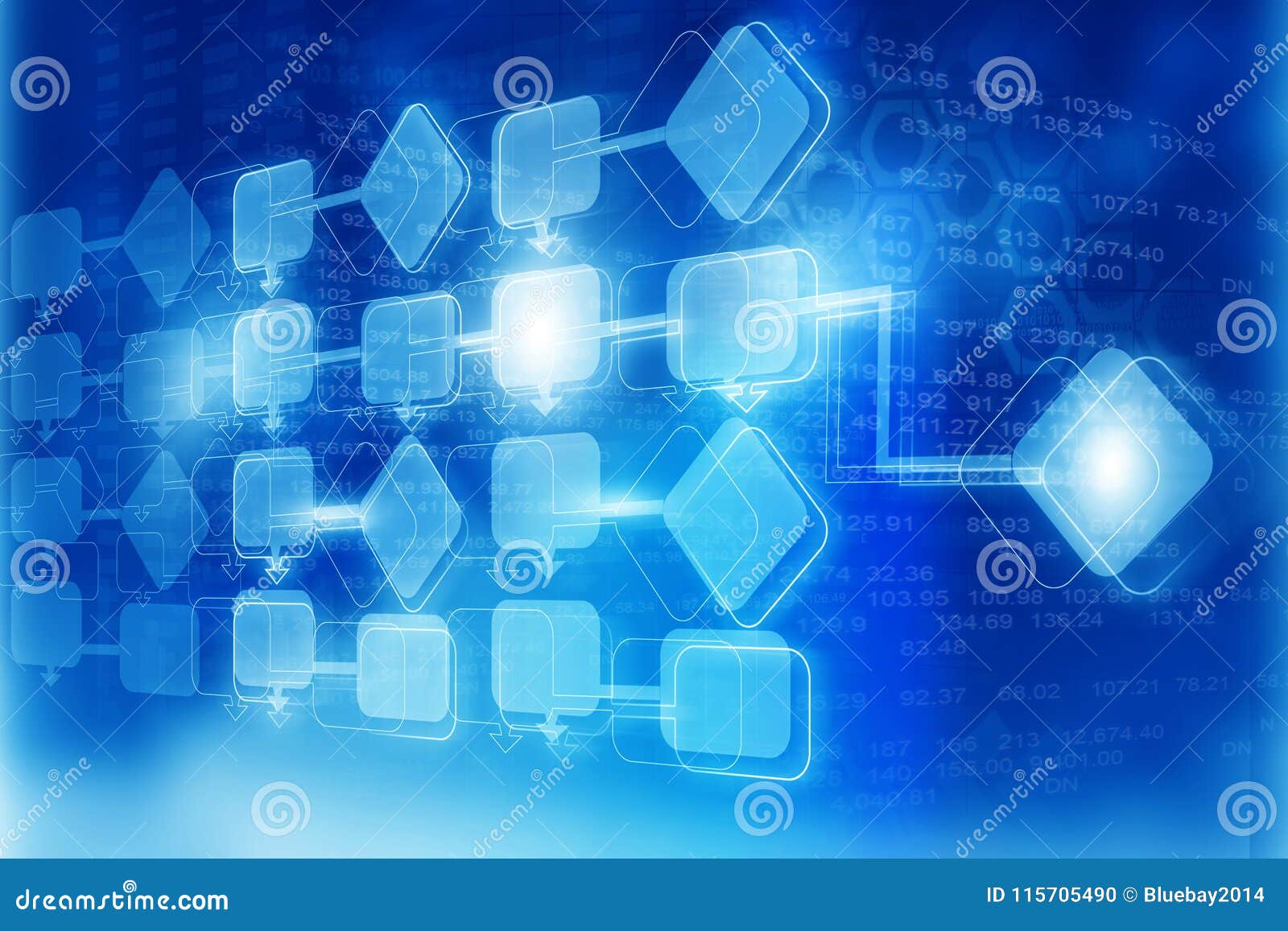 Flow chart background stock illustration. Illustration of digital ...