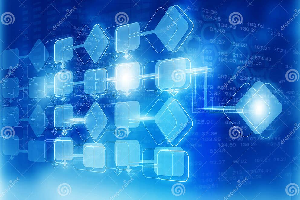 Flow chart background stock illustration. Illustration of digital ...