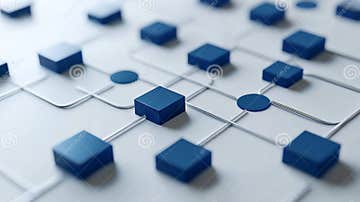 Flow Chart, Business Process Diagram. Rendering in Three Dimensions ...