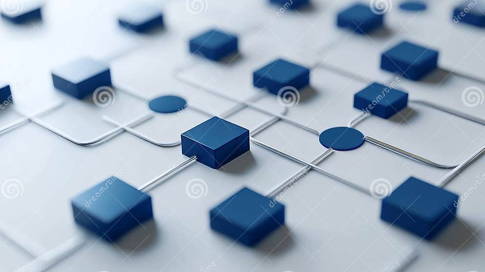 Flow Chart, Business Process Diagram. Rendering in Three Dimensions ...