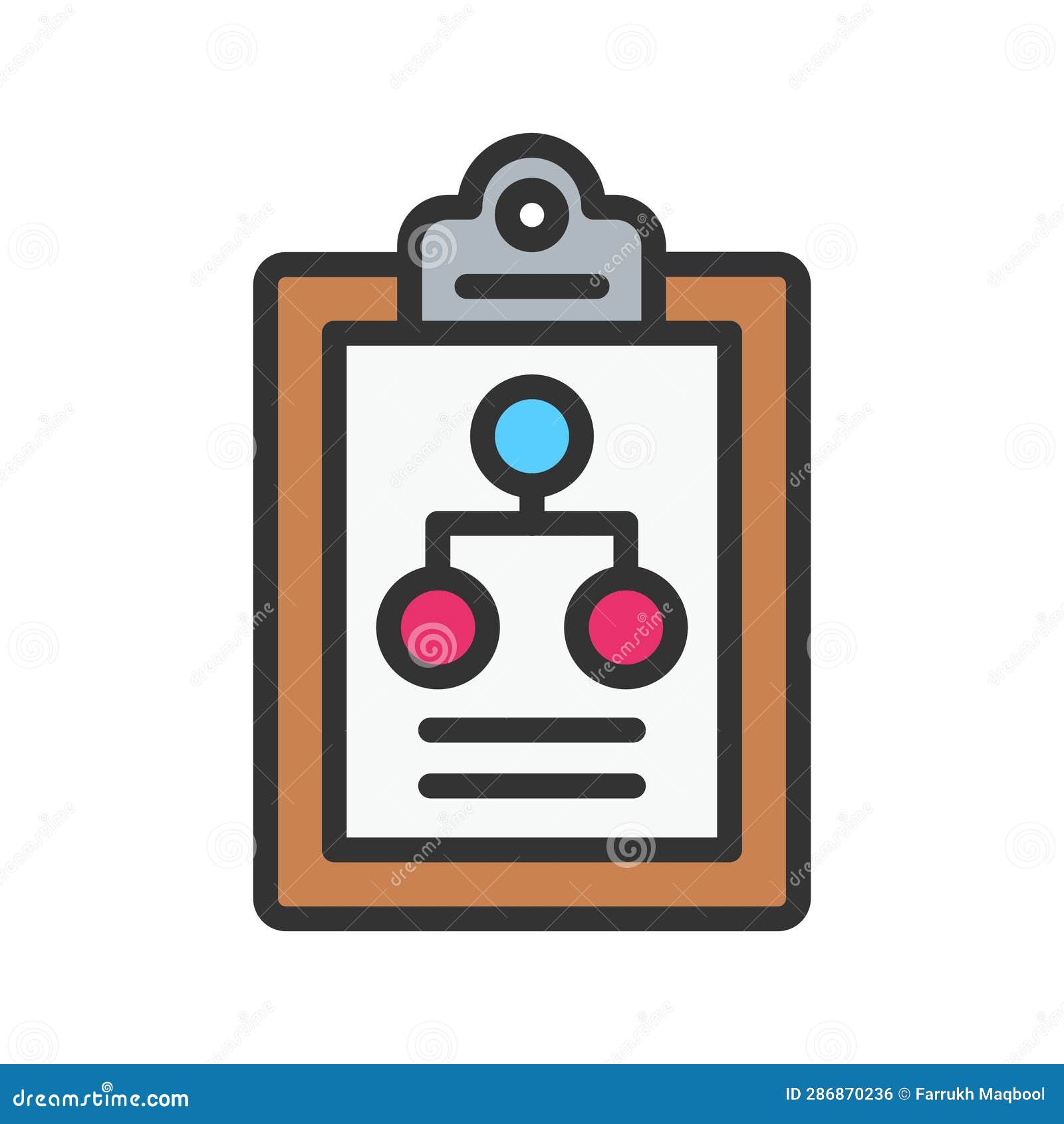Flow Chart Icon Image. stock vector. Illustration of statistics - 286870236