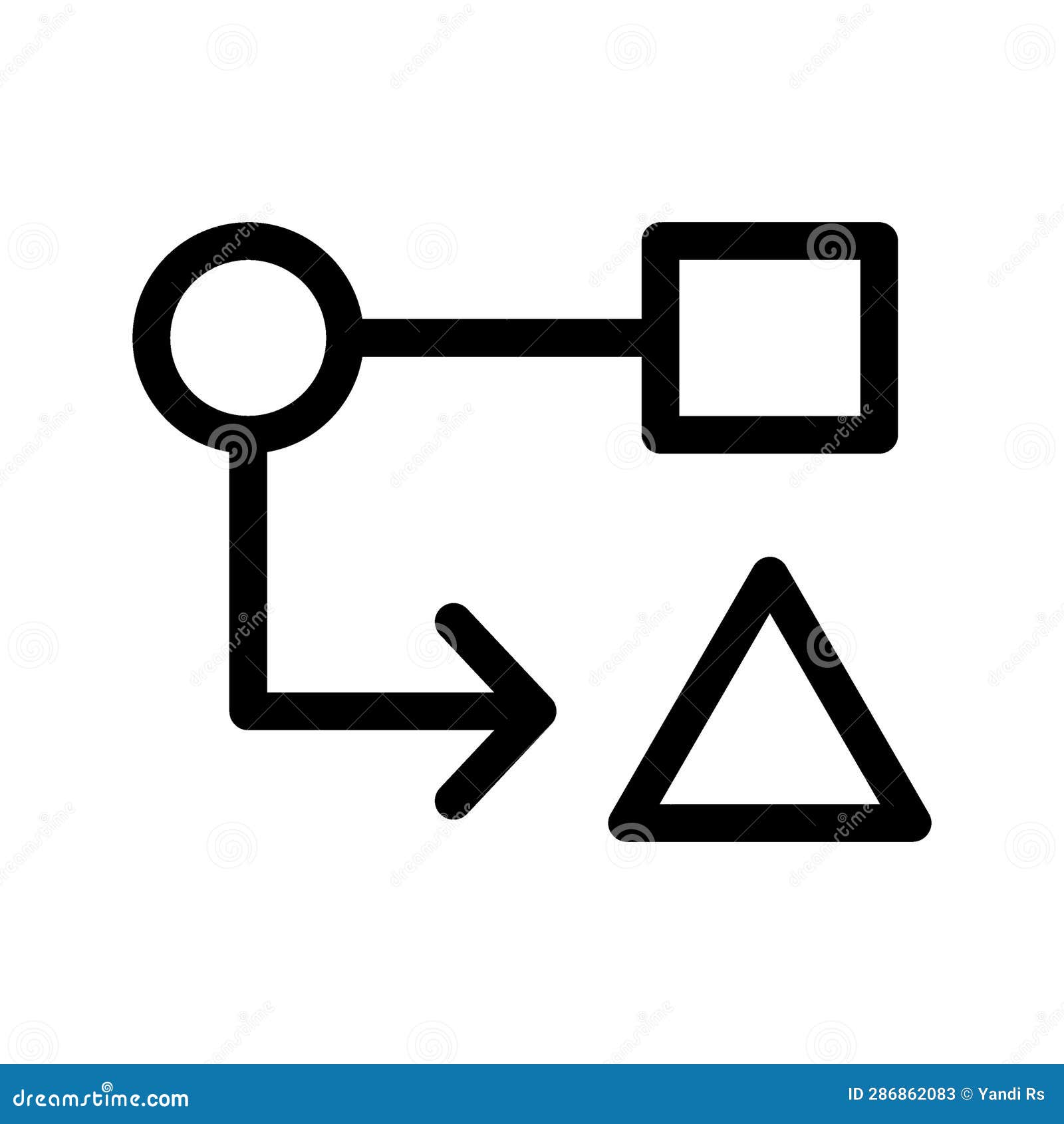 Flow Chart Icon Vector Symbol Design Illustration Stock Vector ...
