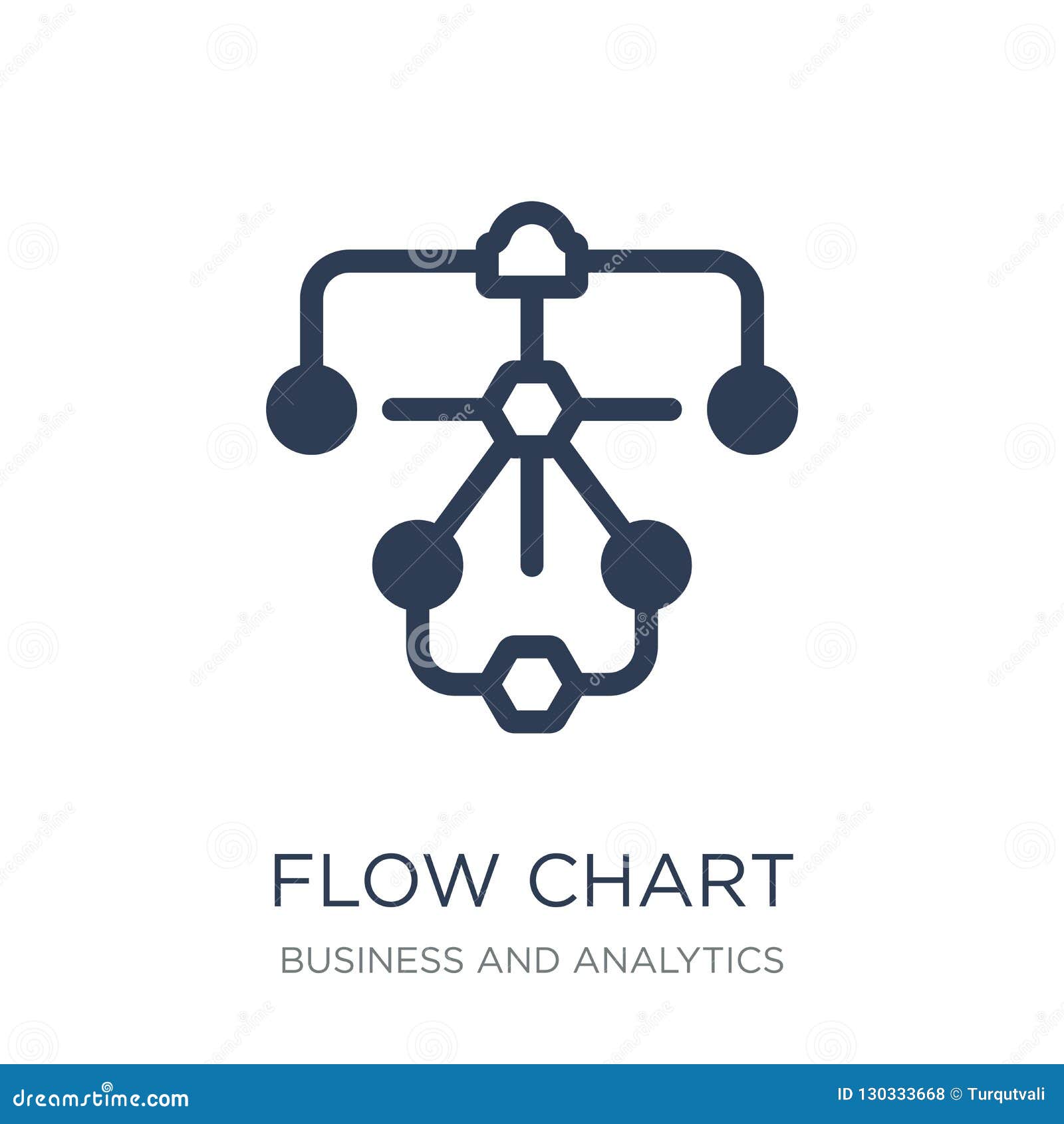 Flow Chart Icon. Trendy Flat Vector Flow Chart Icon on White Background ...