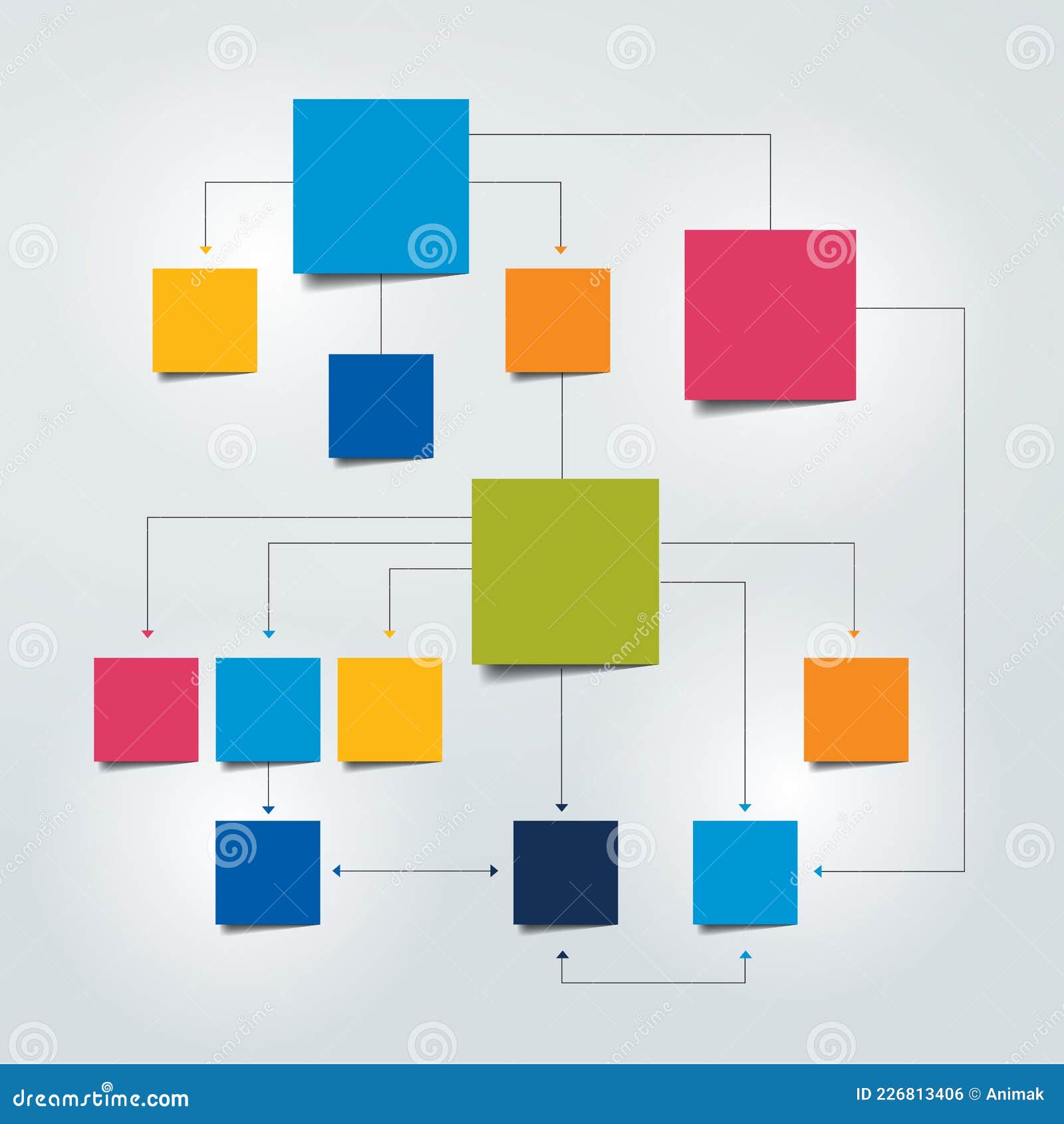 Flow chart infographic stock vector. Illustration of vector - 226813406