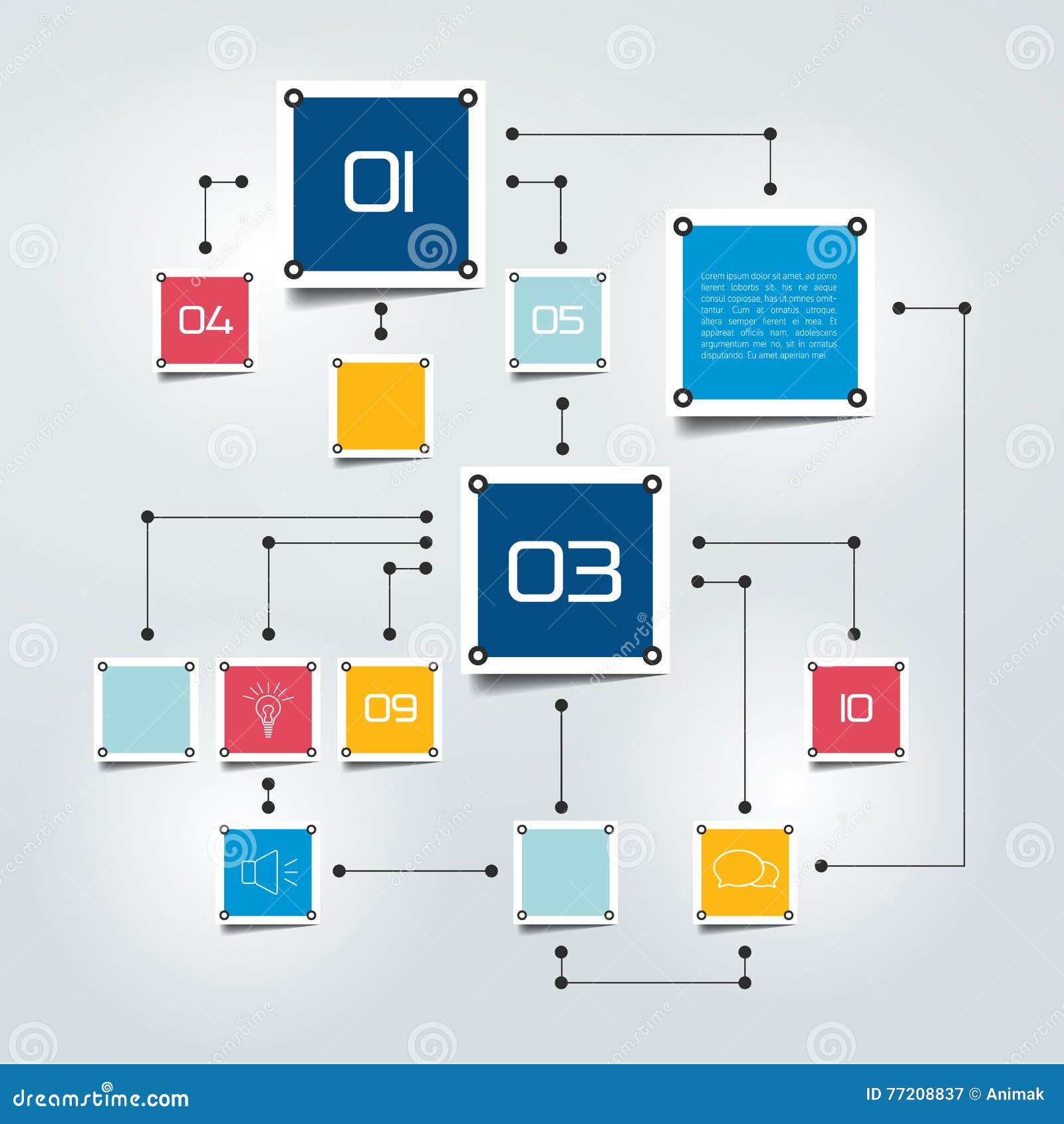 Flow chart infographic. stock vector. Illustration of data - 77208837