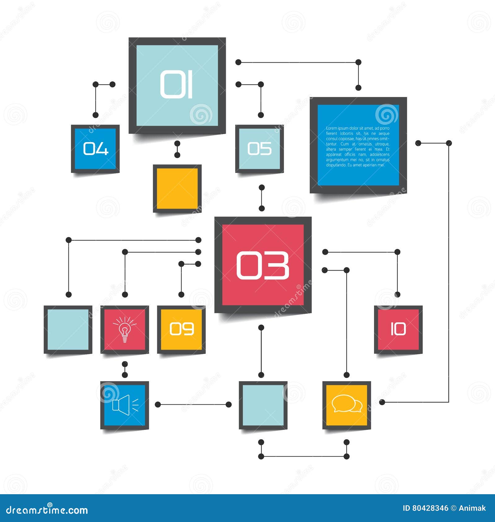 Flow chart infographic. stock vector. Illustration of information ...