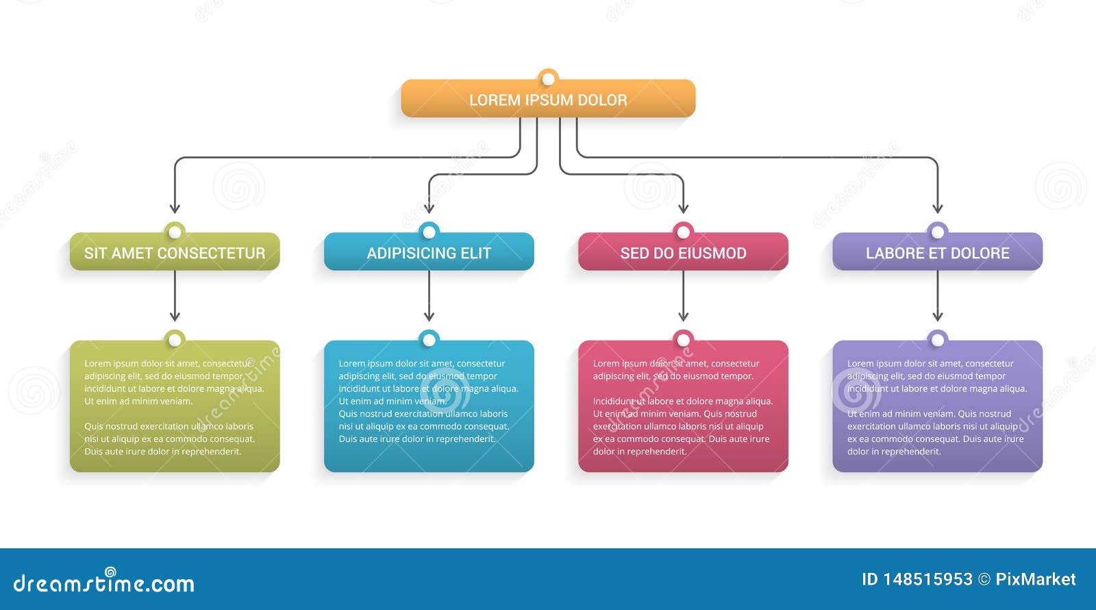 Flow Chart stock vector. Illustration of layout, milestone - 148515953