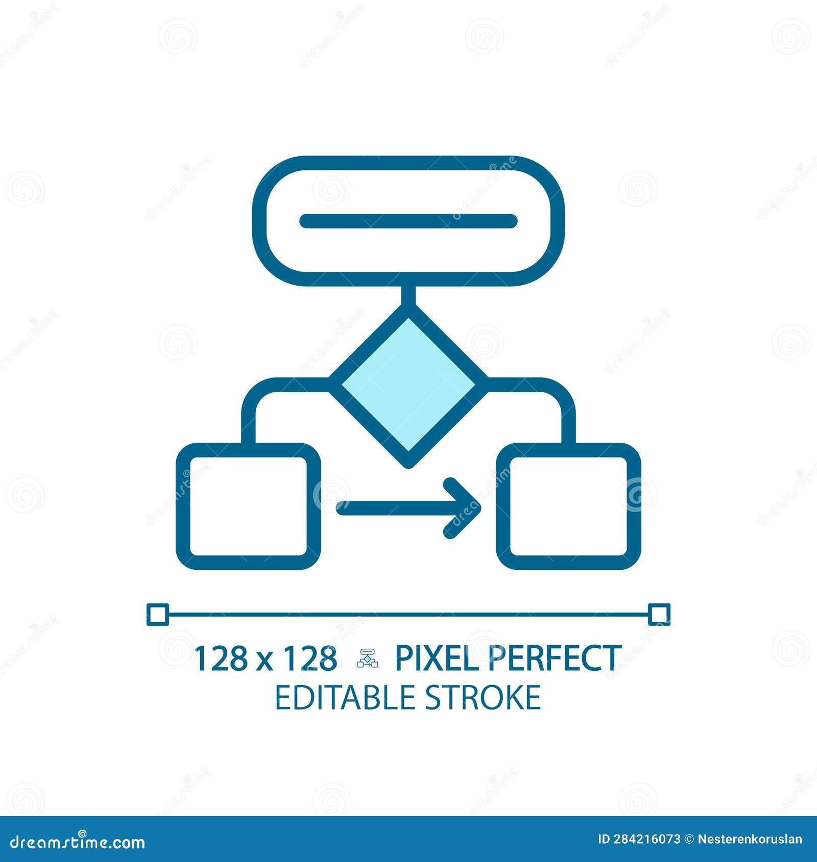 Flow chart light blue icon stock vector. Illustration of process ...