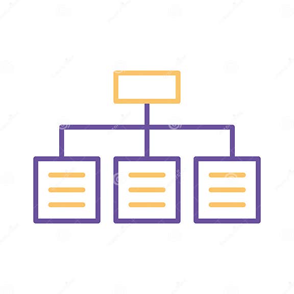 Flow Chart Line Style Icon Vector Design Stock Vector - Illustration of ...