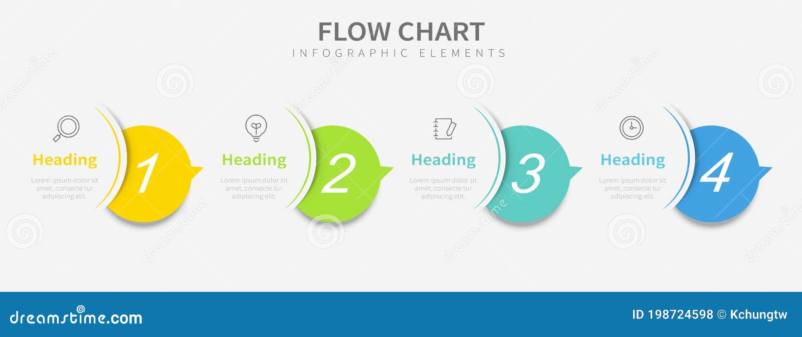 Flow Chart Vector Infographics Stock Vector - Illustration of ...